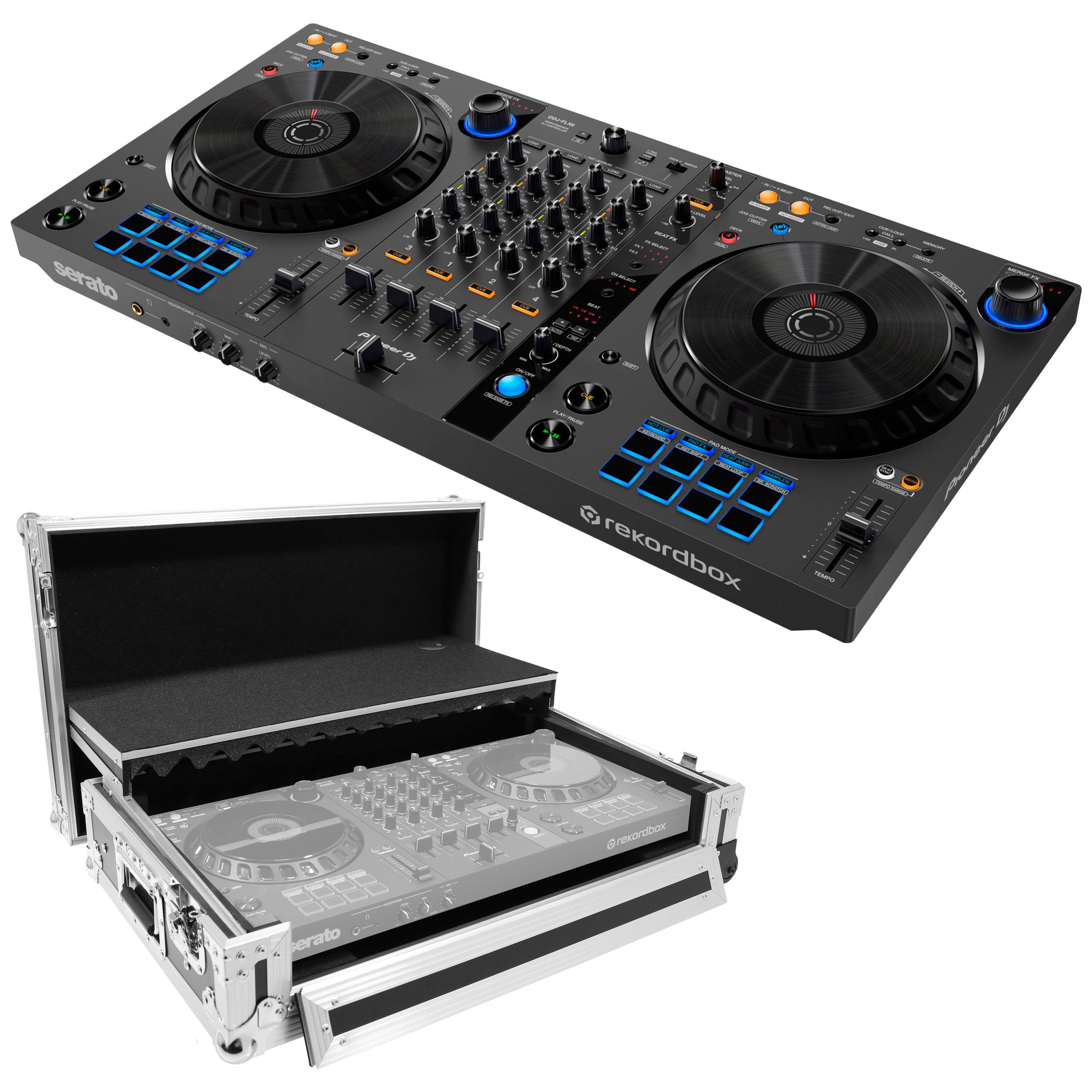 Pioneer DJ Pack DDJ-FLX6-GT + Flight case - Contrôleur DJ USB SonoVente.com
