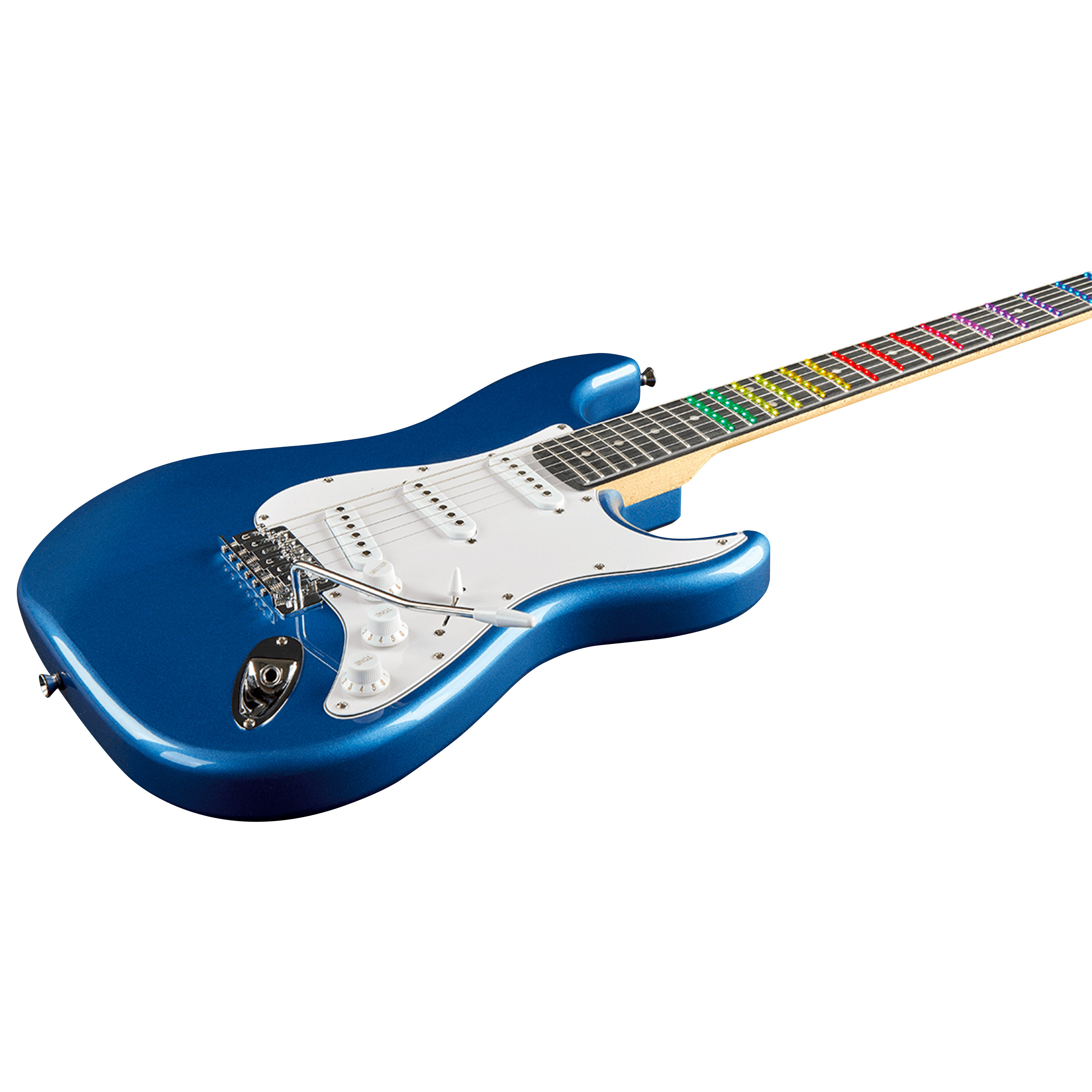 EKO S300 Metallic Blue Visual Note - Guitare forme ST SonoVente.com