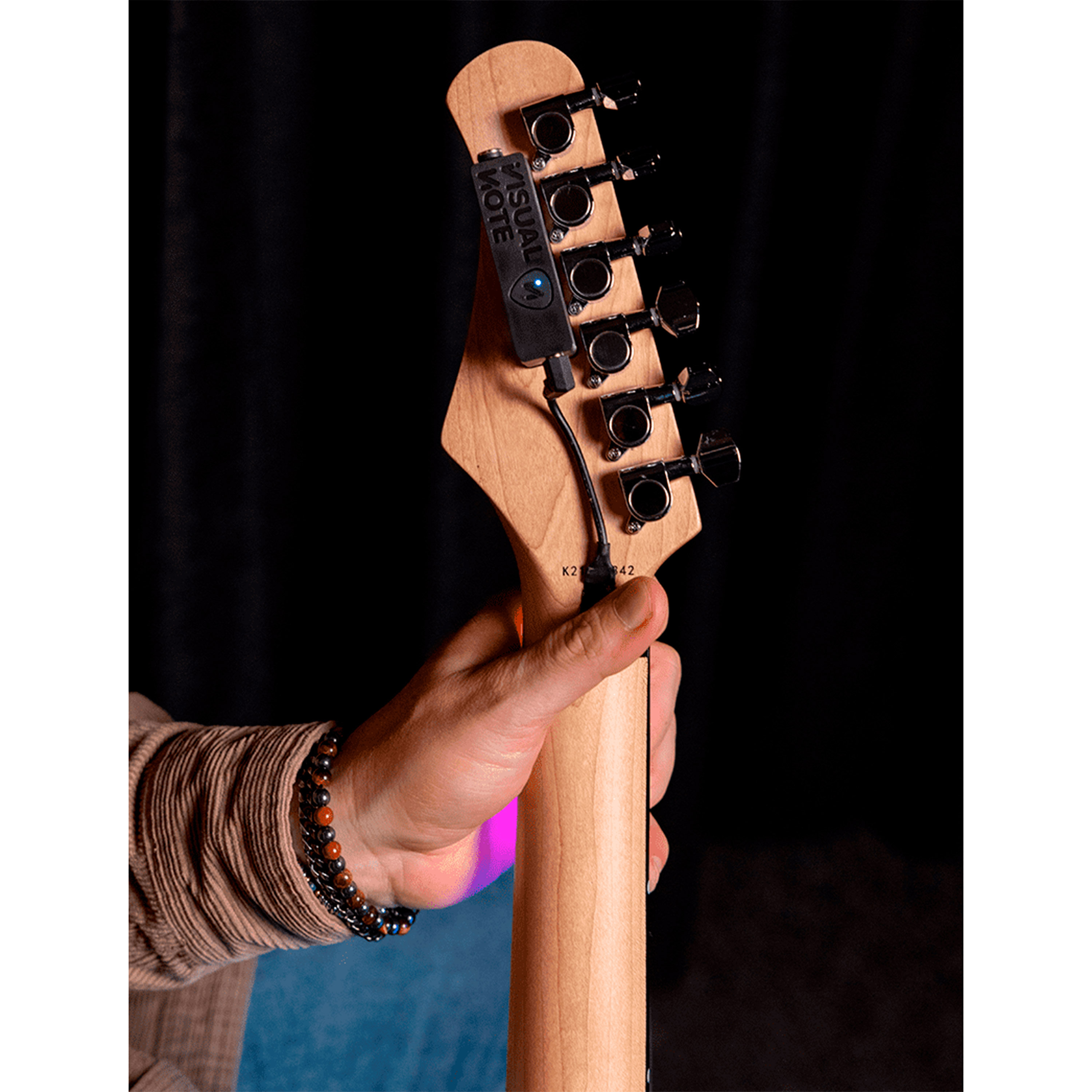 EKO S300 Metallic Blue Visual Note - Guitare forme ST SonoVente.com