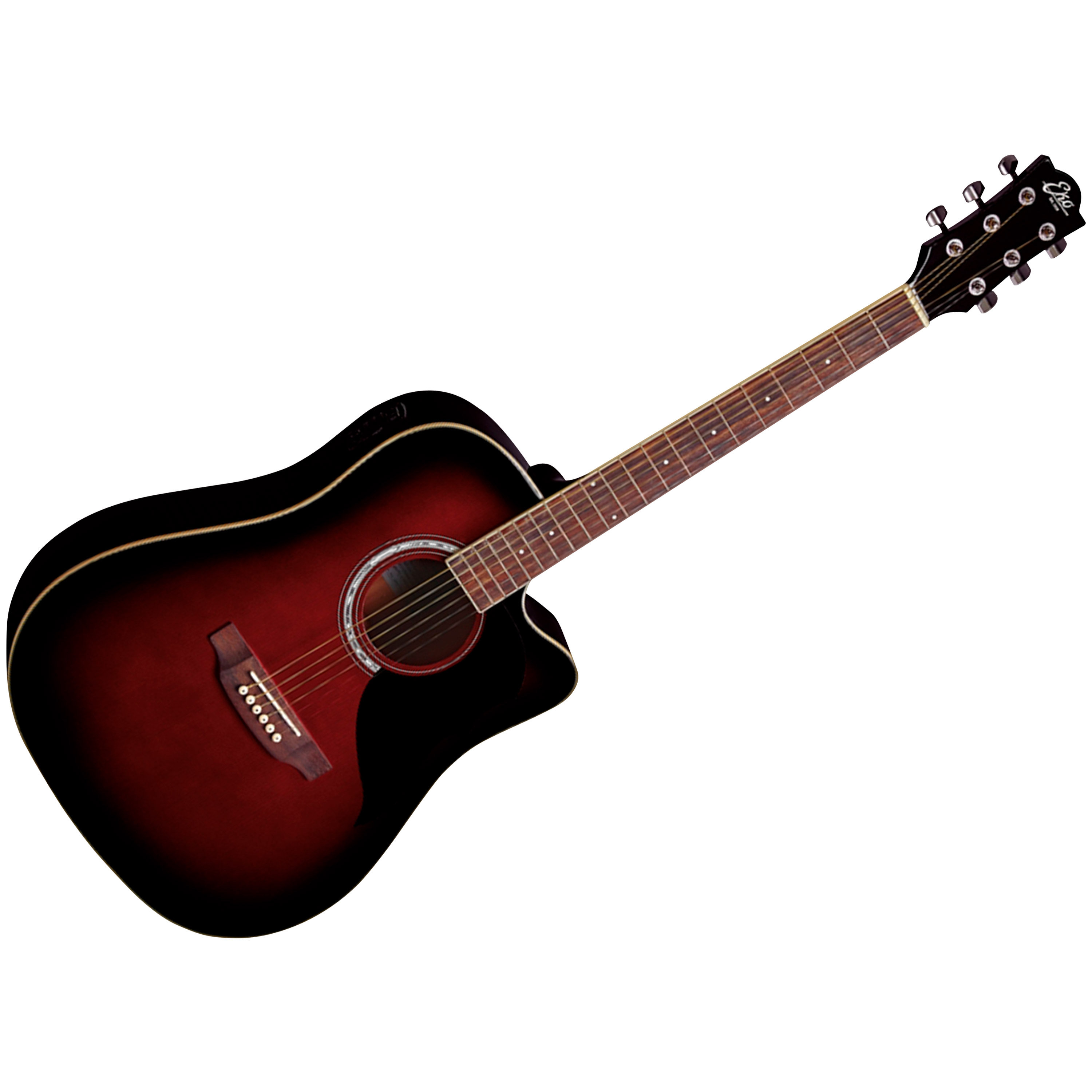 EKO Ranger 6 Cutaway EQ Red Sunburst - Guitare folk SonoVente.com