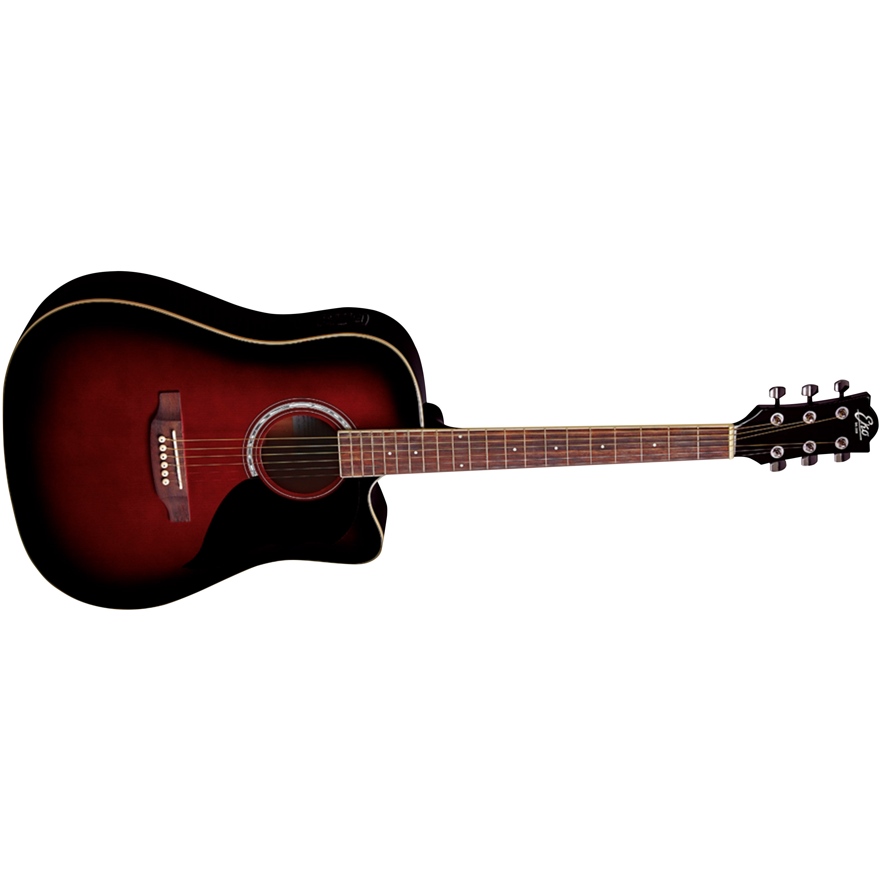 EKO Ranger 6 Cutaway EQ Red Sunburst - Guitare folk SonoVente.com