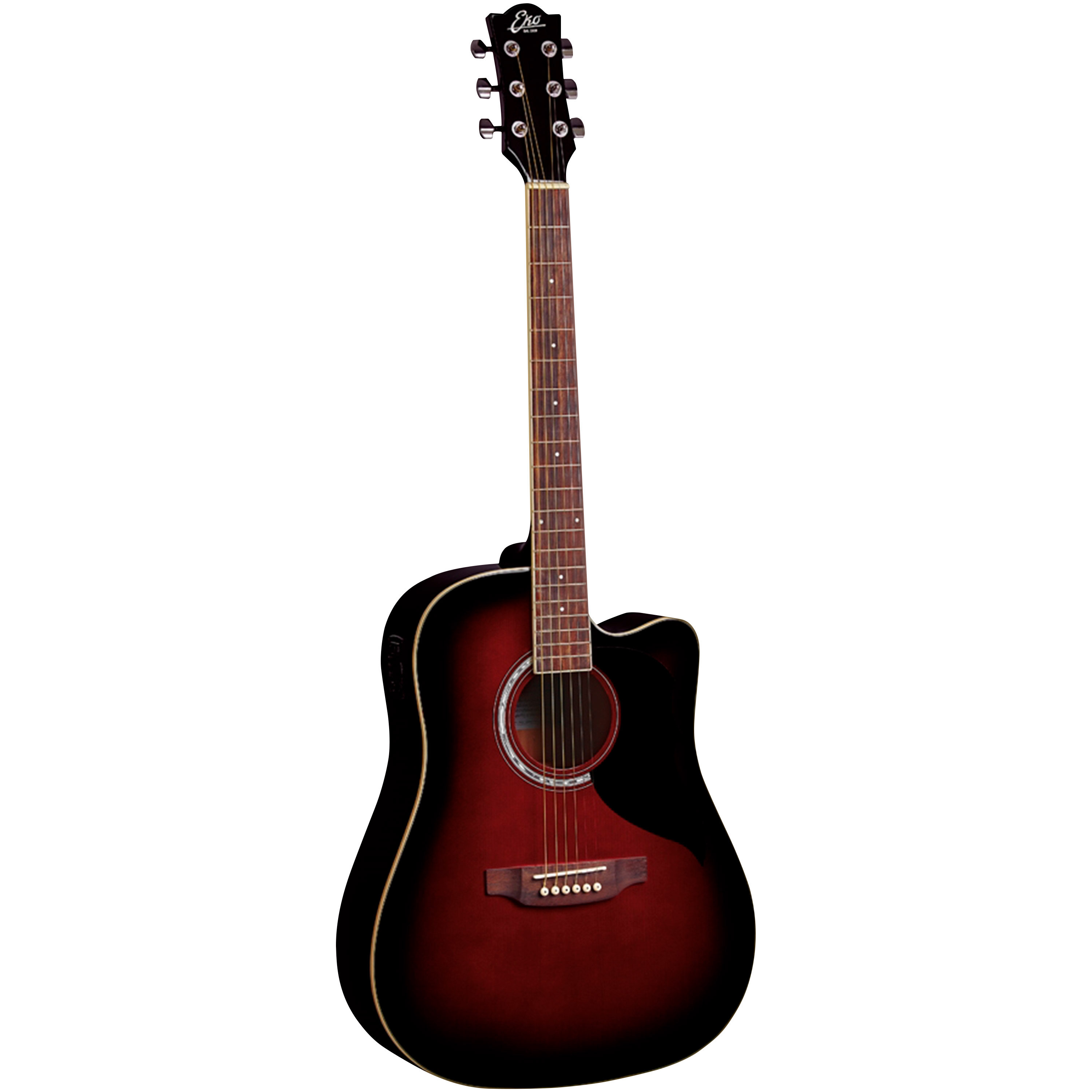 EKO Ranger 6 Cutaway EQ Red Sunburst - Guitare folk SonoVente.com