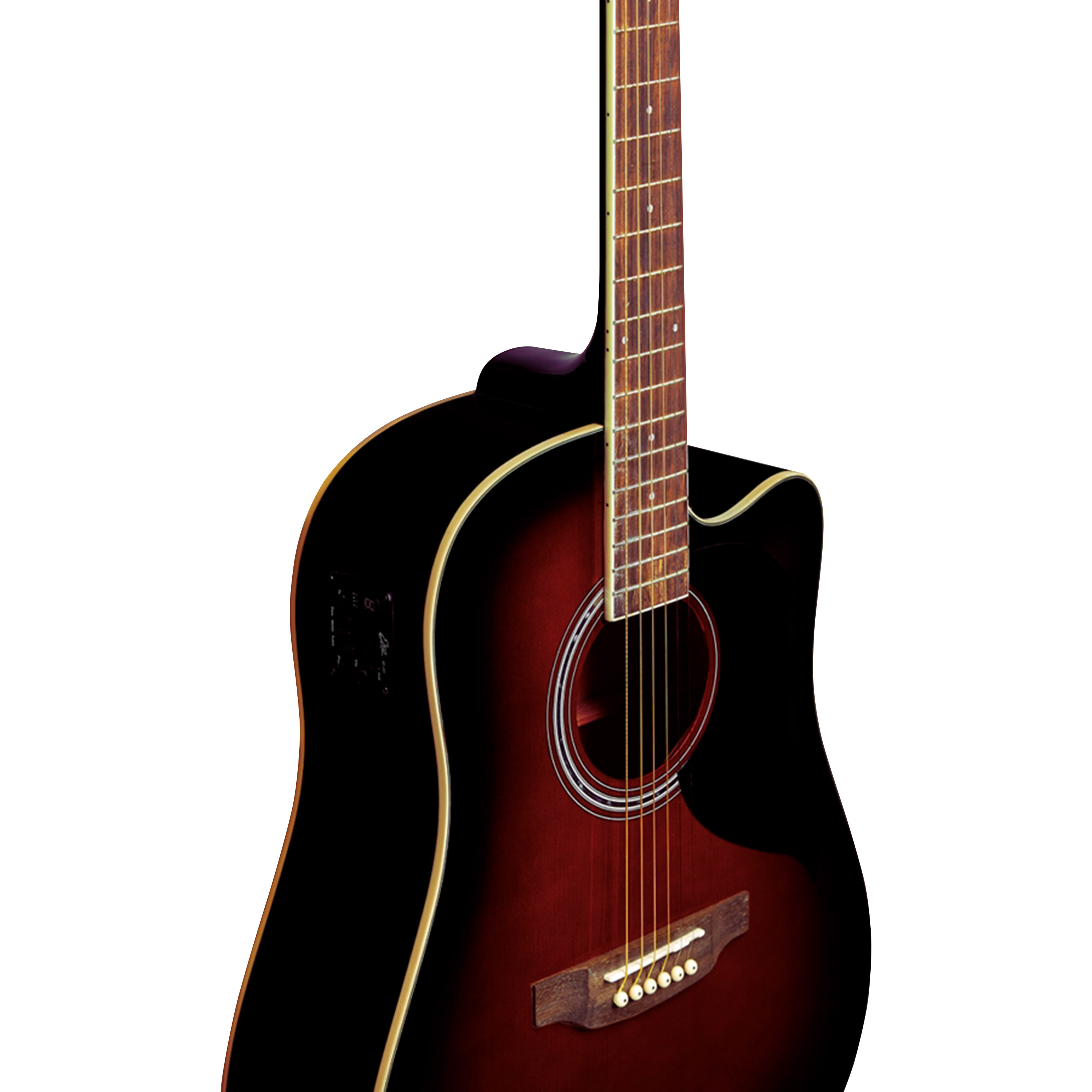 EKO Ranger 6 Cutaway EQ Red Sunburst - Guitare folk SonoVente.com