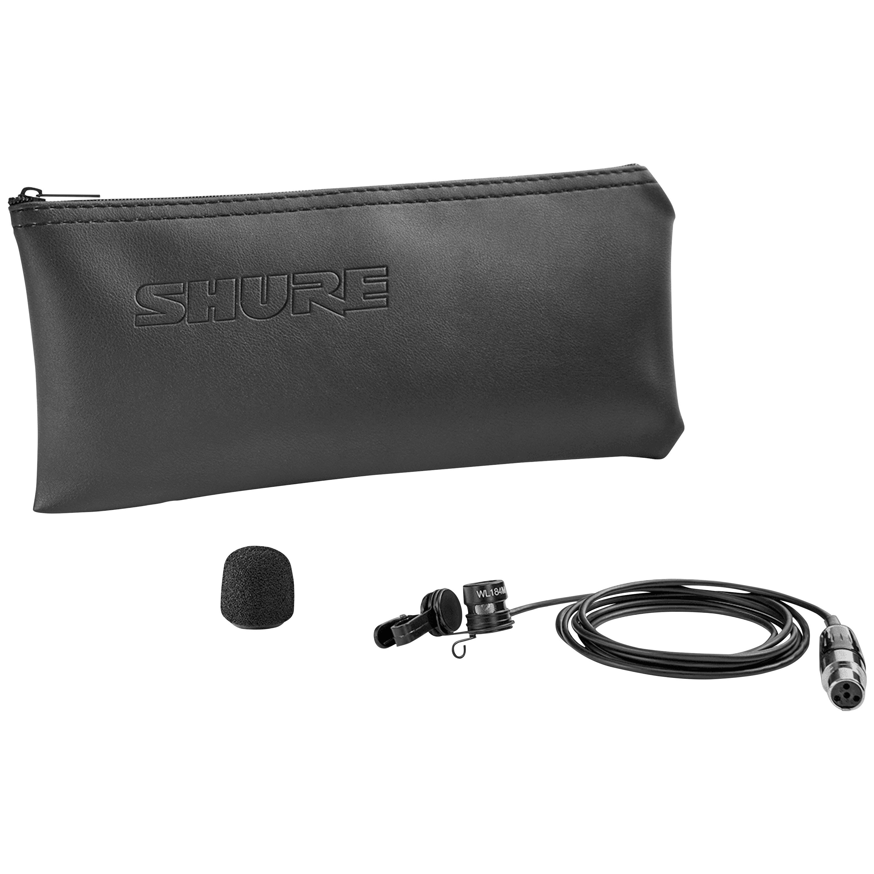 Shure WL184MB-S-TQG Black Supercardioïde - Micro HF chant SonoVente.com