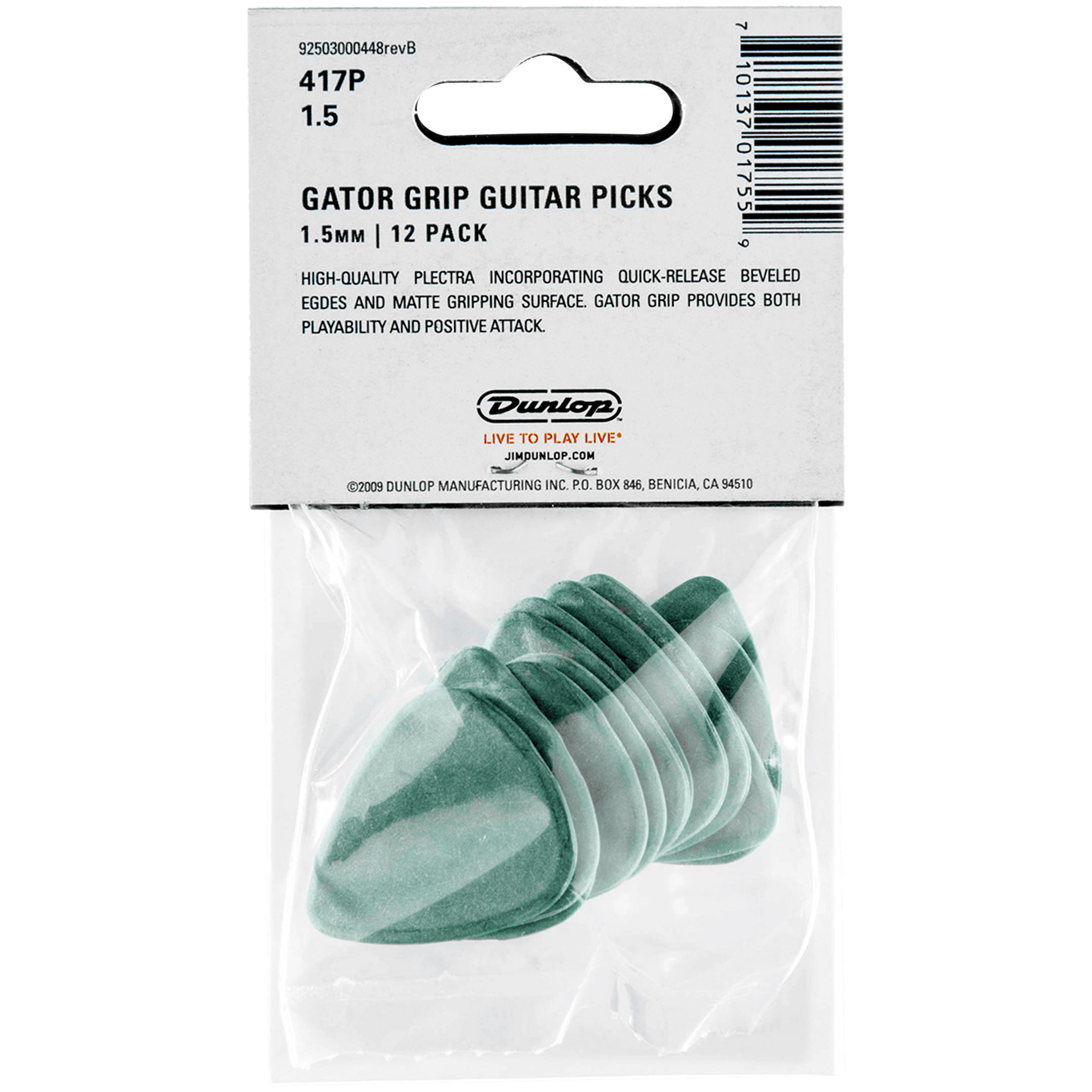 Dunlop 417P150 Gator Grip 1,50mm Sachet de 12 - Picks SonoVente.com - en