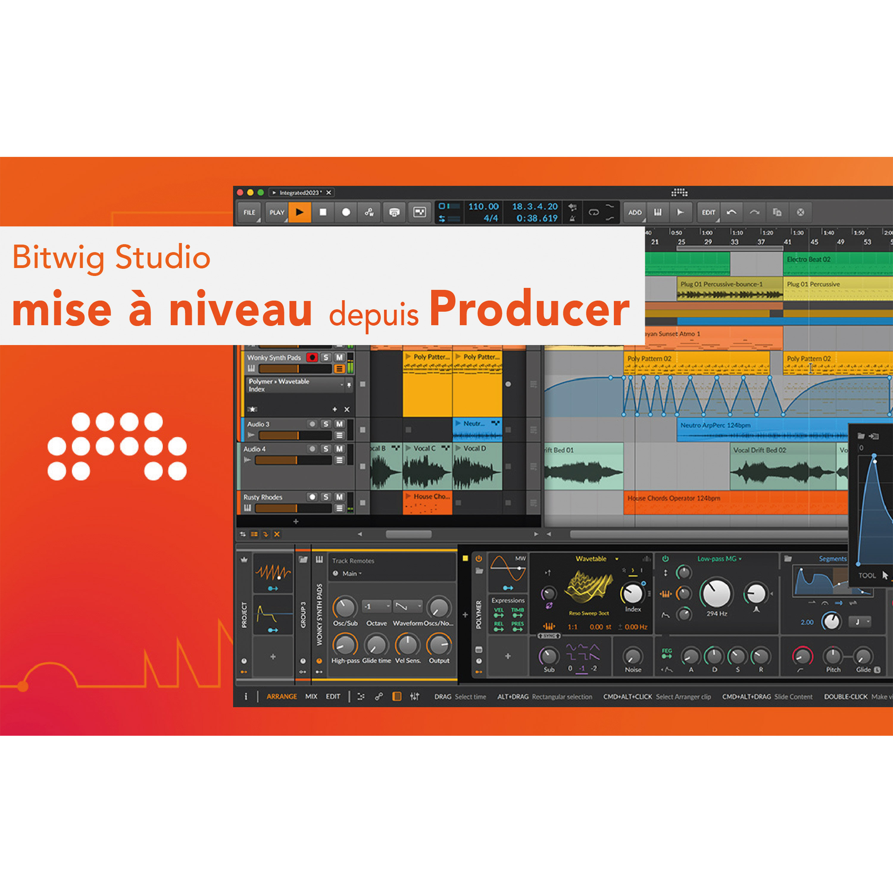Bitwig Bitwig Studio Upgrade Producer (licence) - Sequencer / recorder software SonoVente.com - nl
