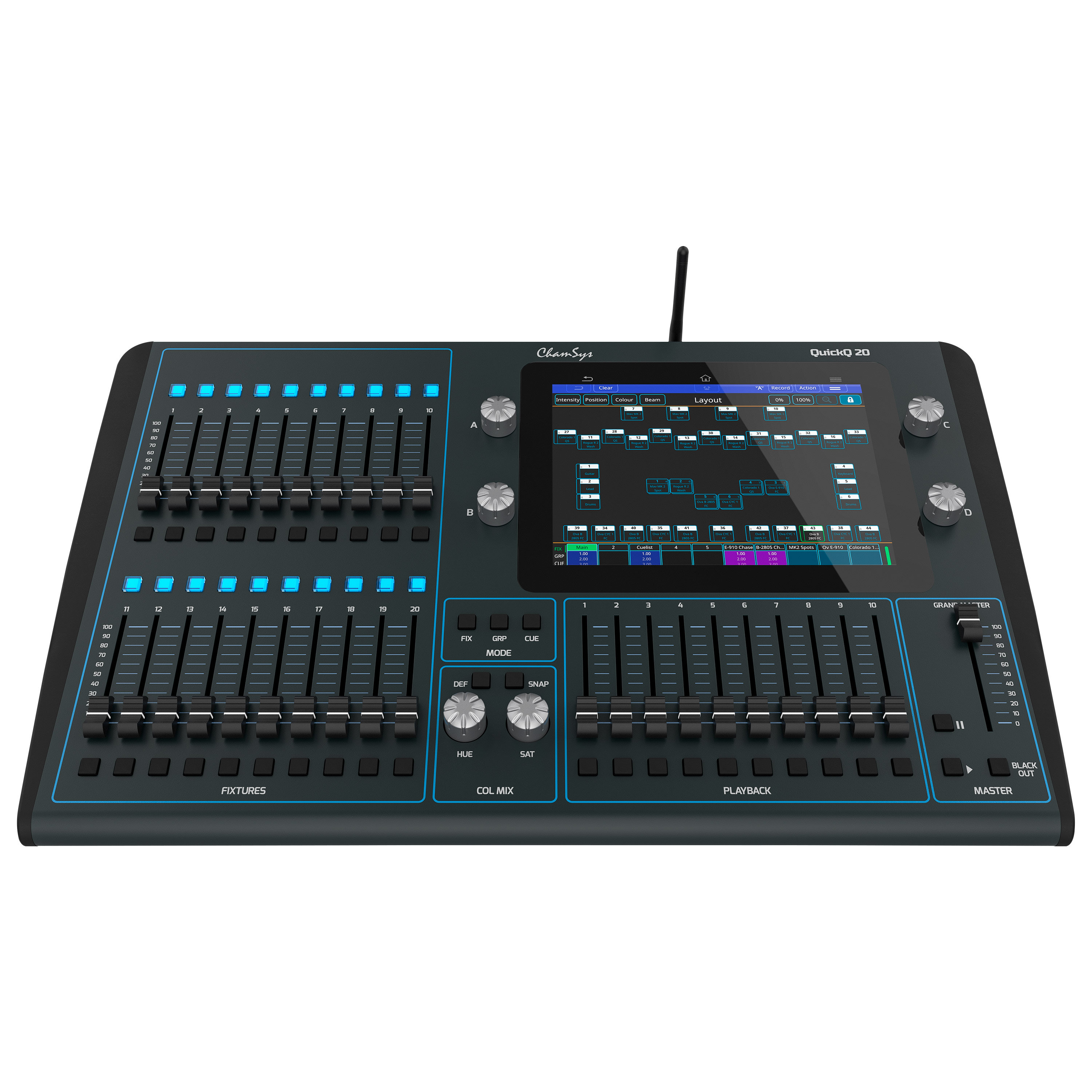 ChamSys QuickQ 20 - Contrôleur DMX SonoVente.com