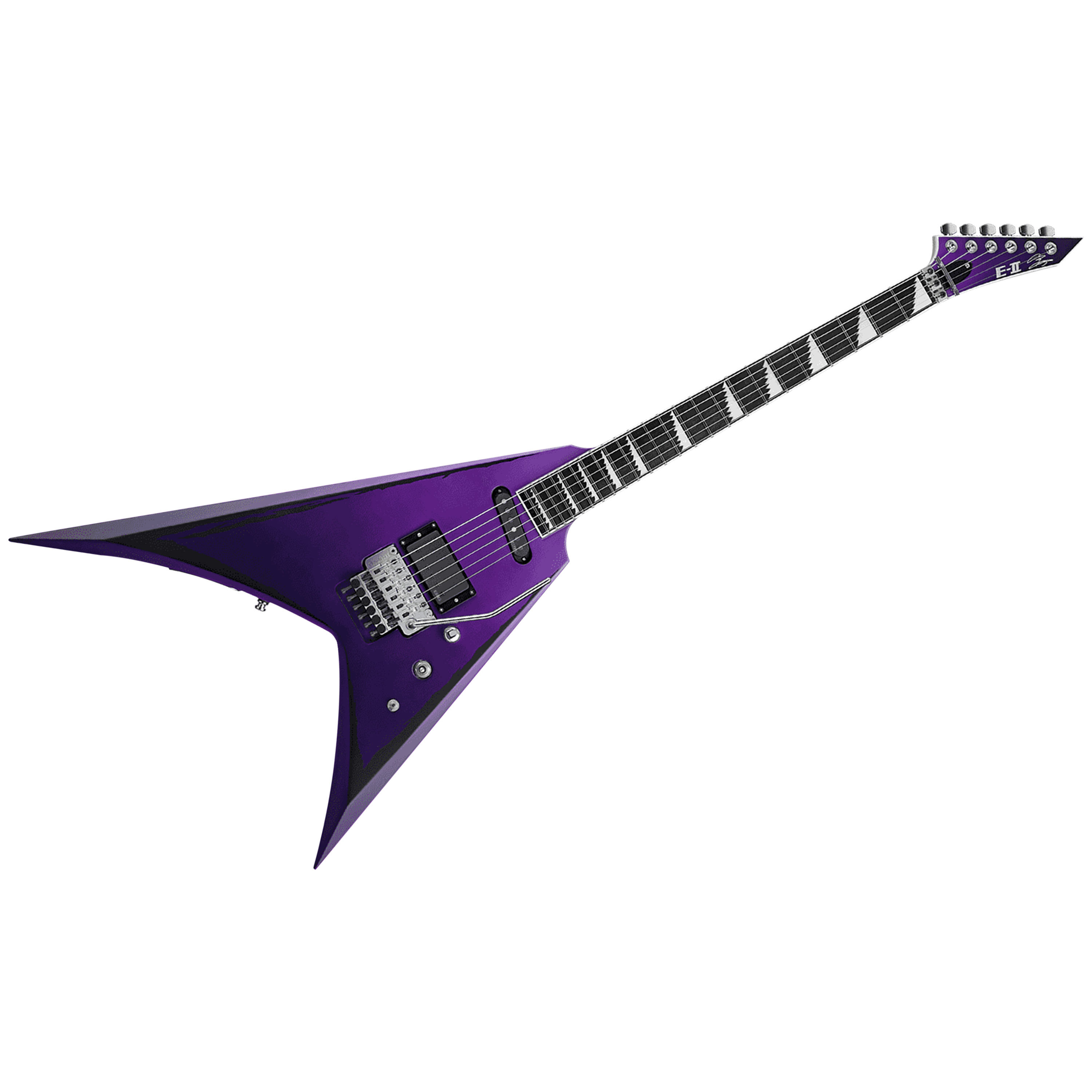 ESP E-II Alexi Ripped Purple Fade Satin + étui - Guitare flying V ...