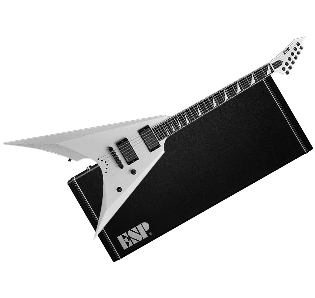 ESP E-II Arrow Snow White + étui - Guitare flying V SonoVente.com