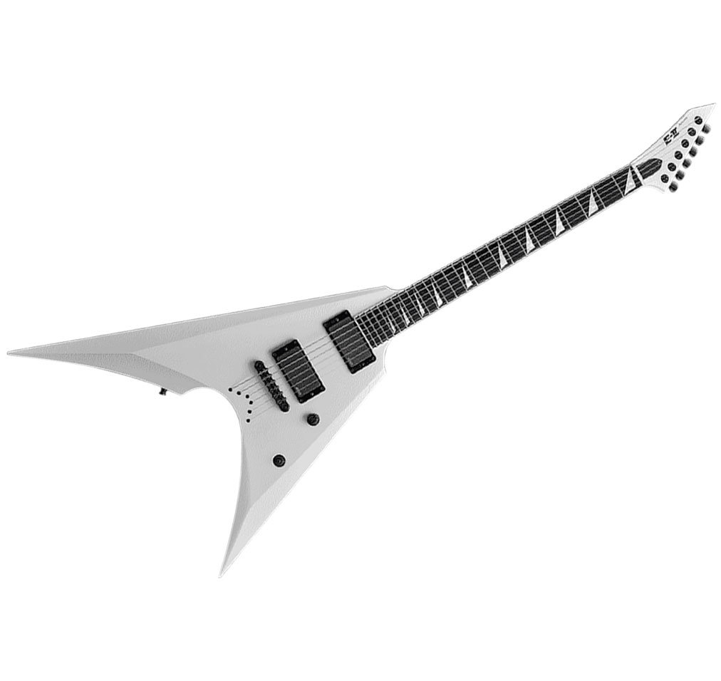 ESP E-II Arrow Snow White + étui - Guitare flying V SonoVente.com