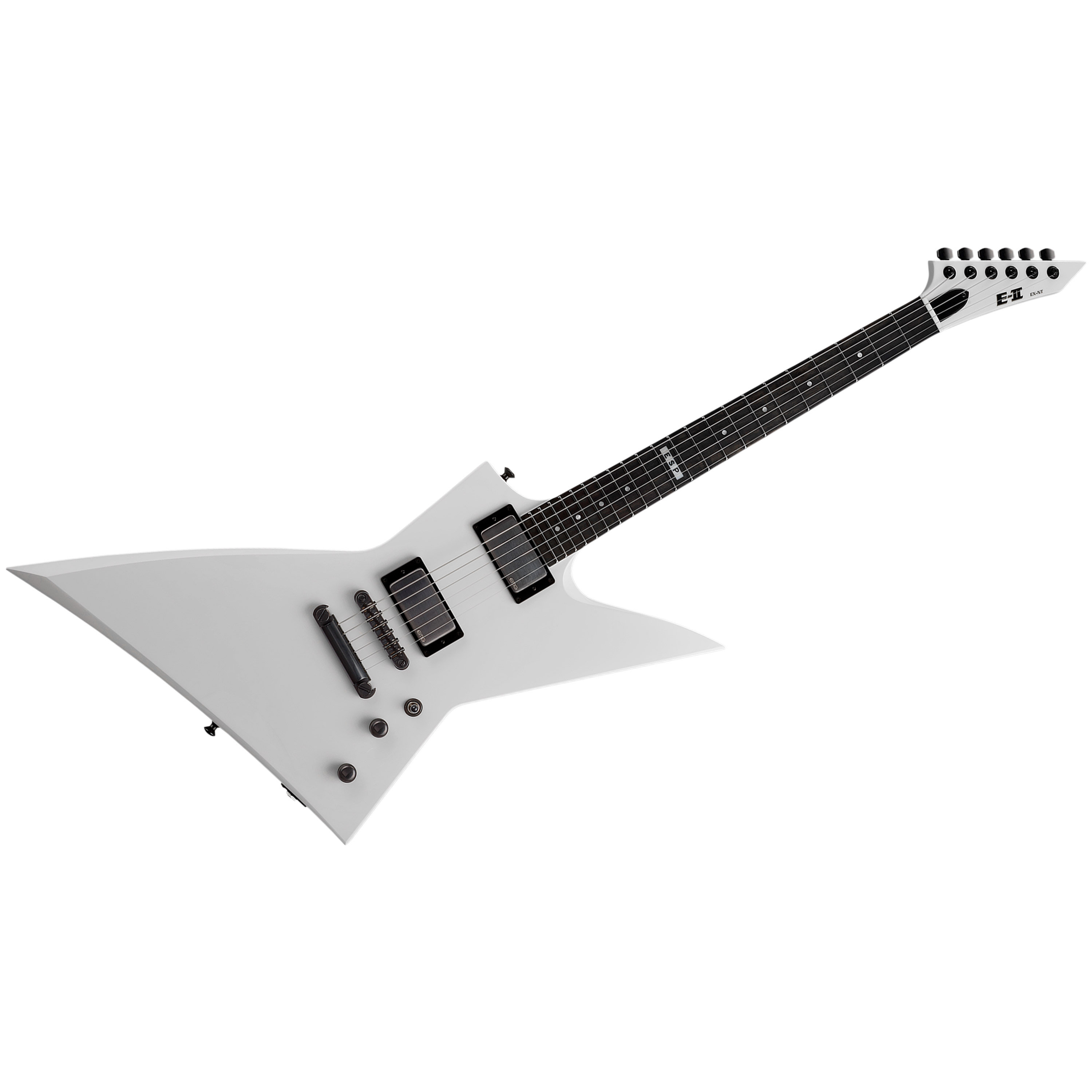 ESP E-II EX-NT Snow White + étui - Guitare explorer SonoVente.com