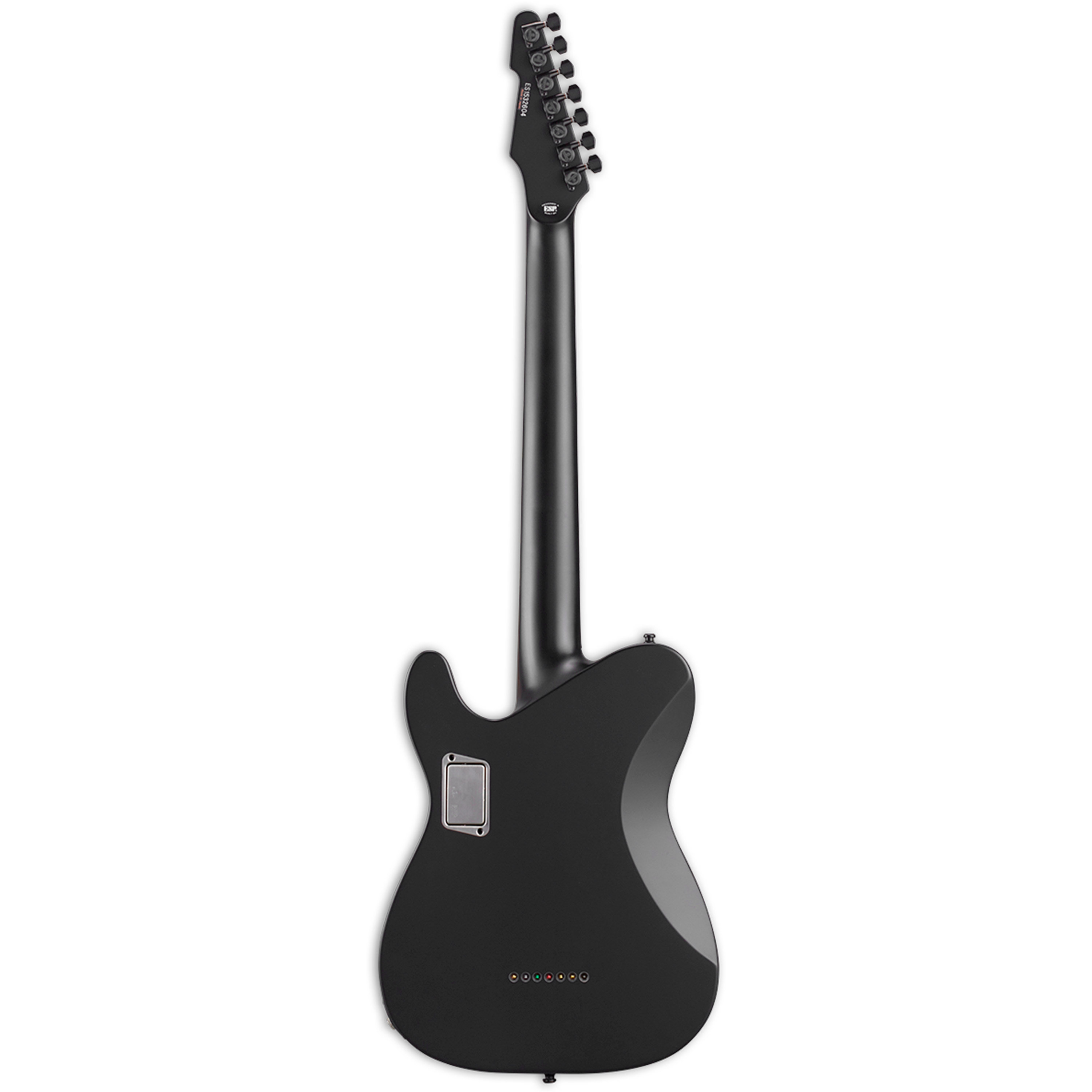 ESP E-II T-B7 Baritone Black Satin + étui - Guitare forme T SonoVente.com