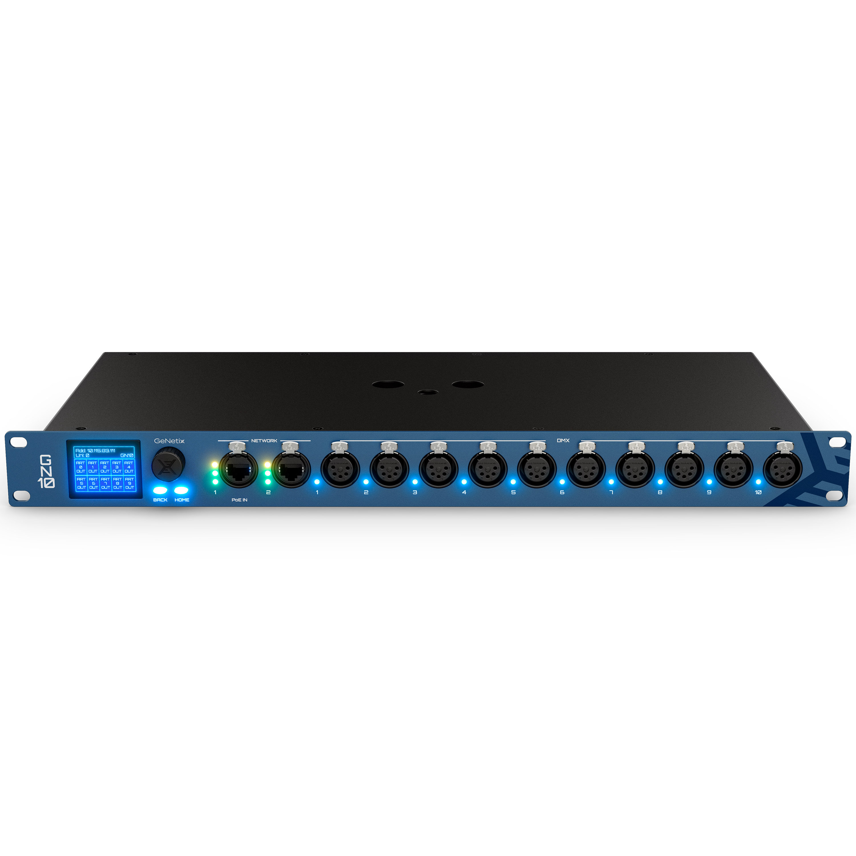 ChamSys GeNetix GN10 10 Port Node - DMX-splitters SonoVente.com - nl