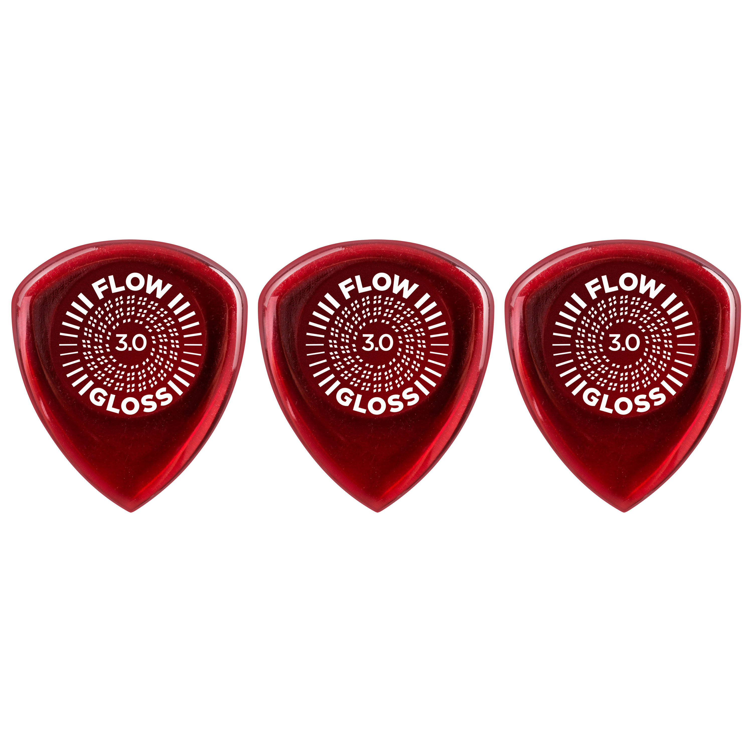 Dunlop 550P300 Flow Gloss 3,00 mm x3 - Médiators SonoVente.com