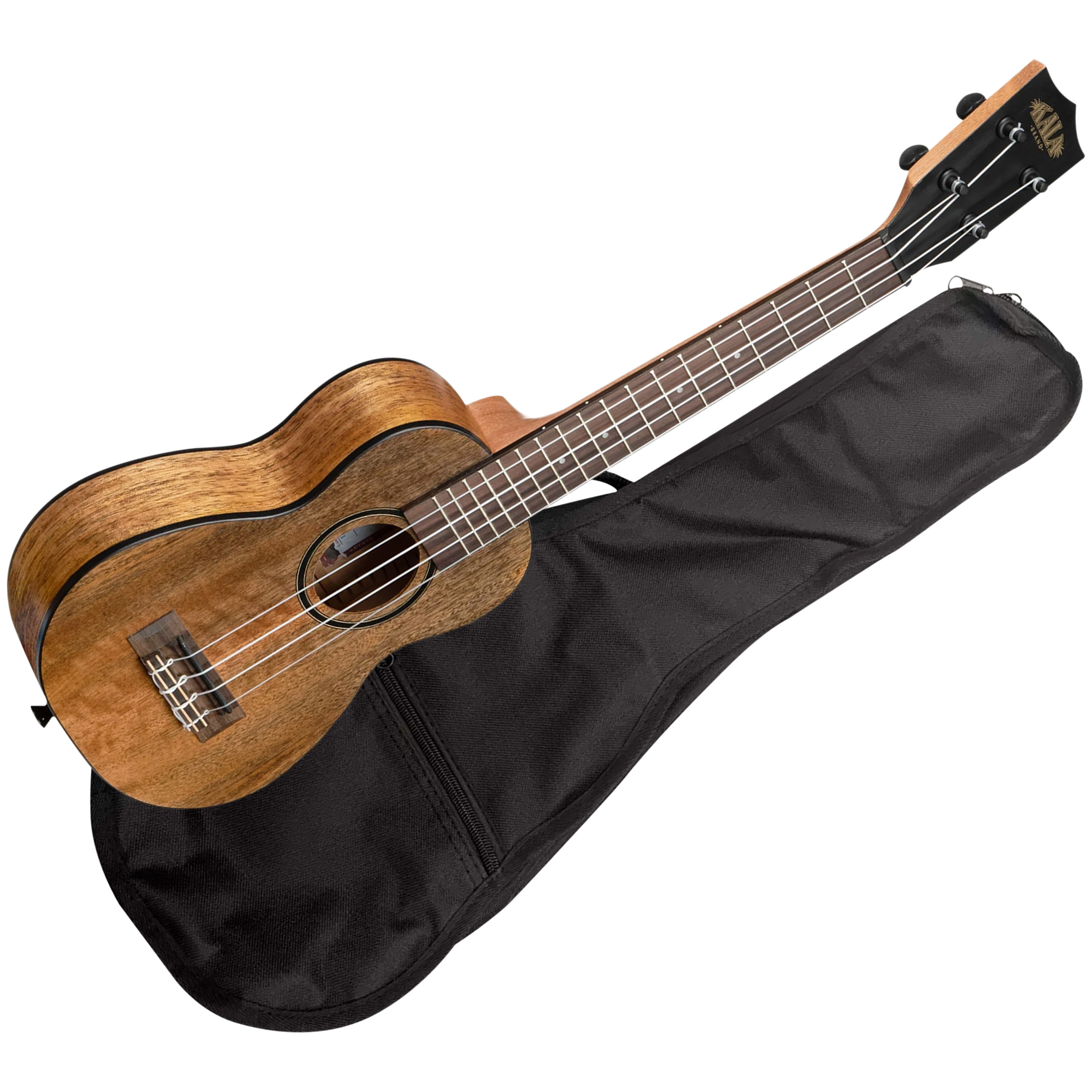 Kala Curly Mango Long Neck Soprano + housse - Ukulele SonoVente.com - es