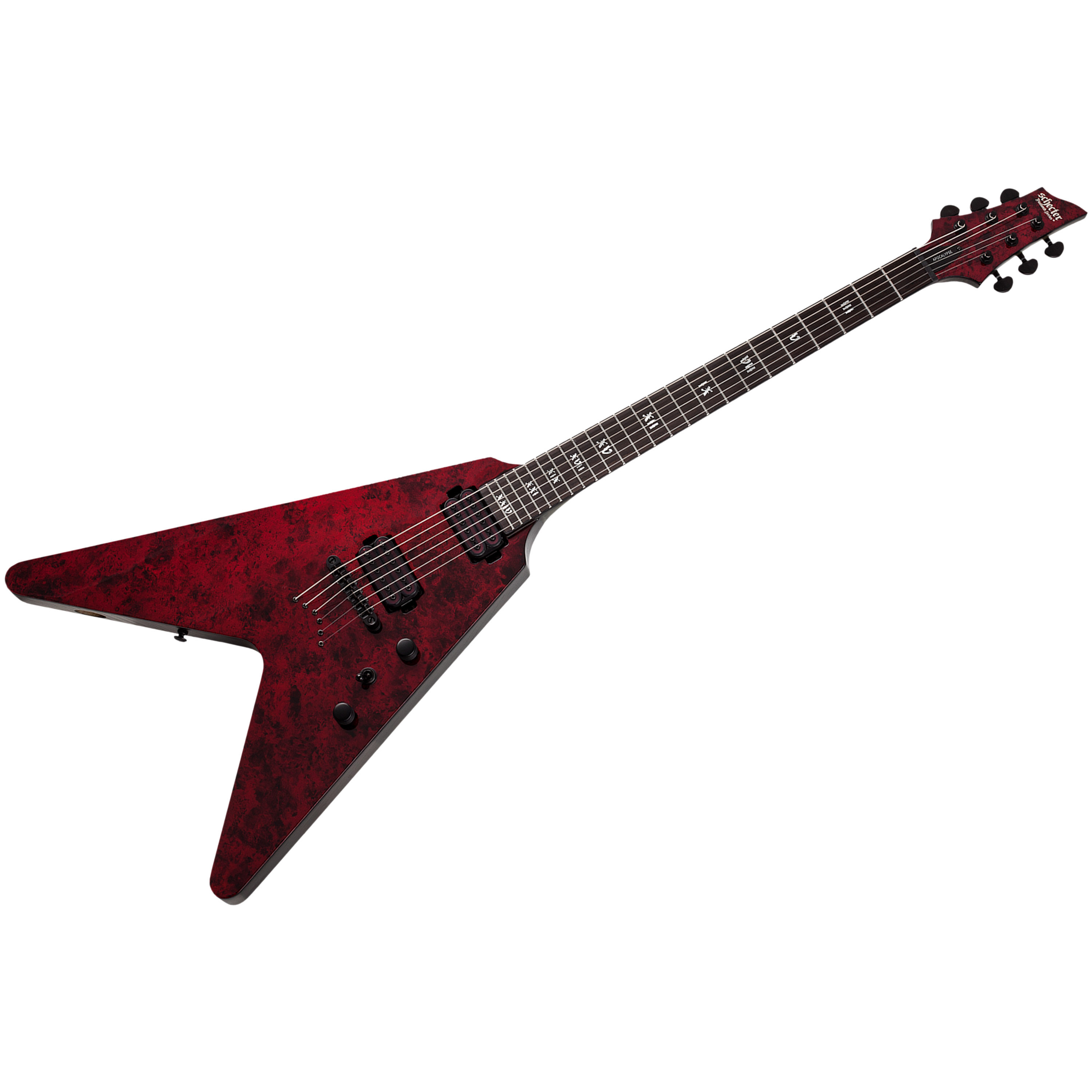 Schecter Apocalypse V-1 Red Reign - Guitare Flying V SonoVente.com