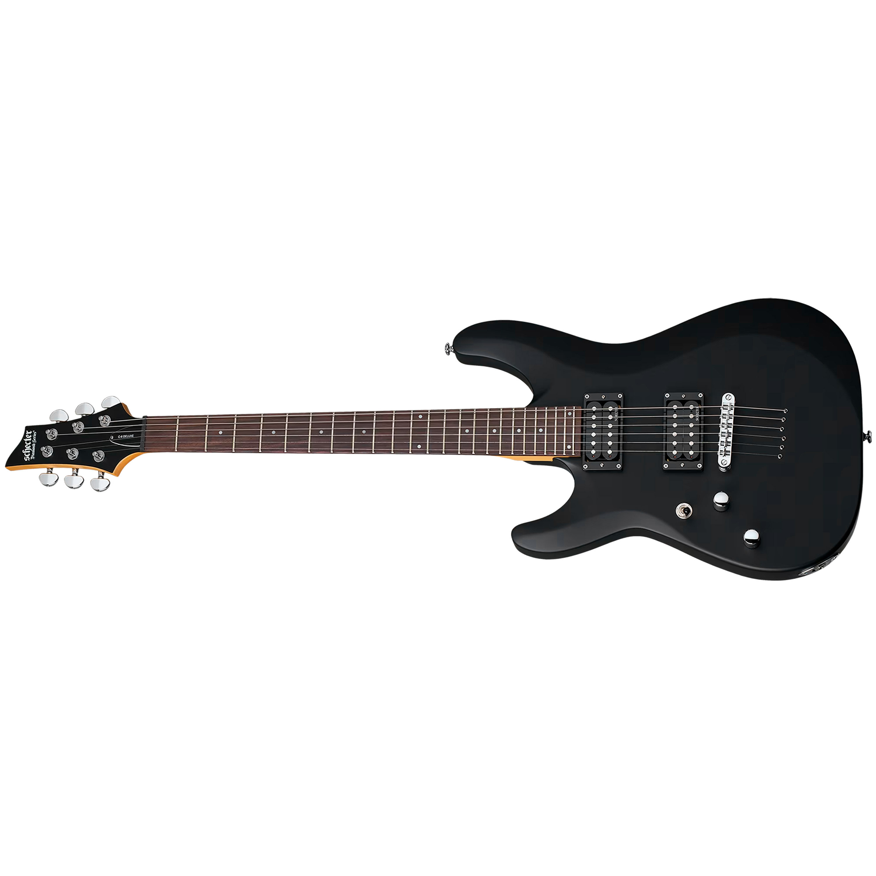 Schecter C-6 Deluxe Satin Black LH - Guitare électrique gaucher ...