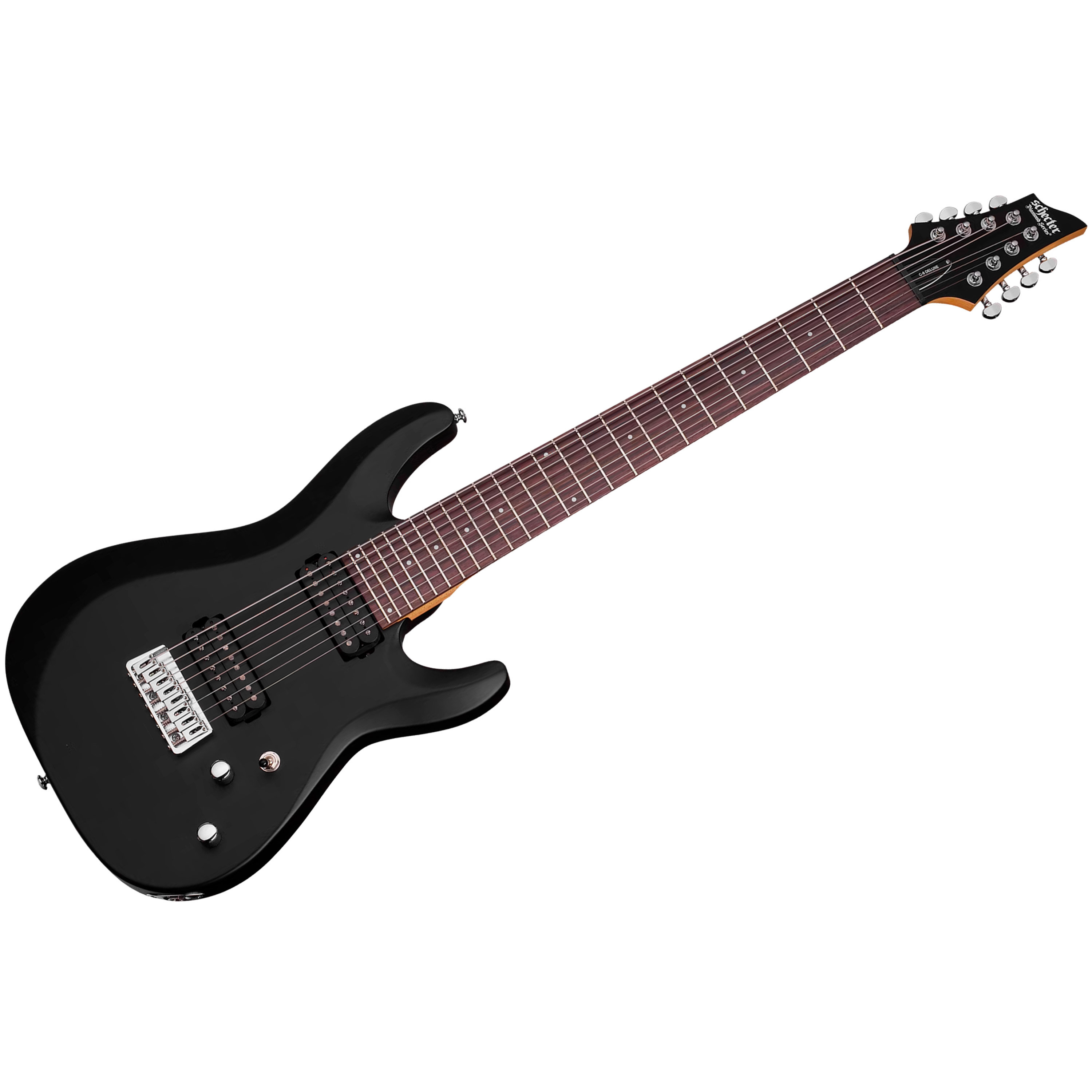 Schecter C-8 Deluxe Satin Black - Guitare métal / moderne SonoVente.com