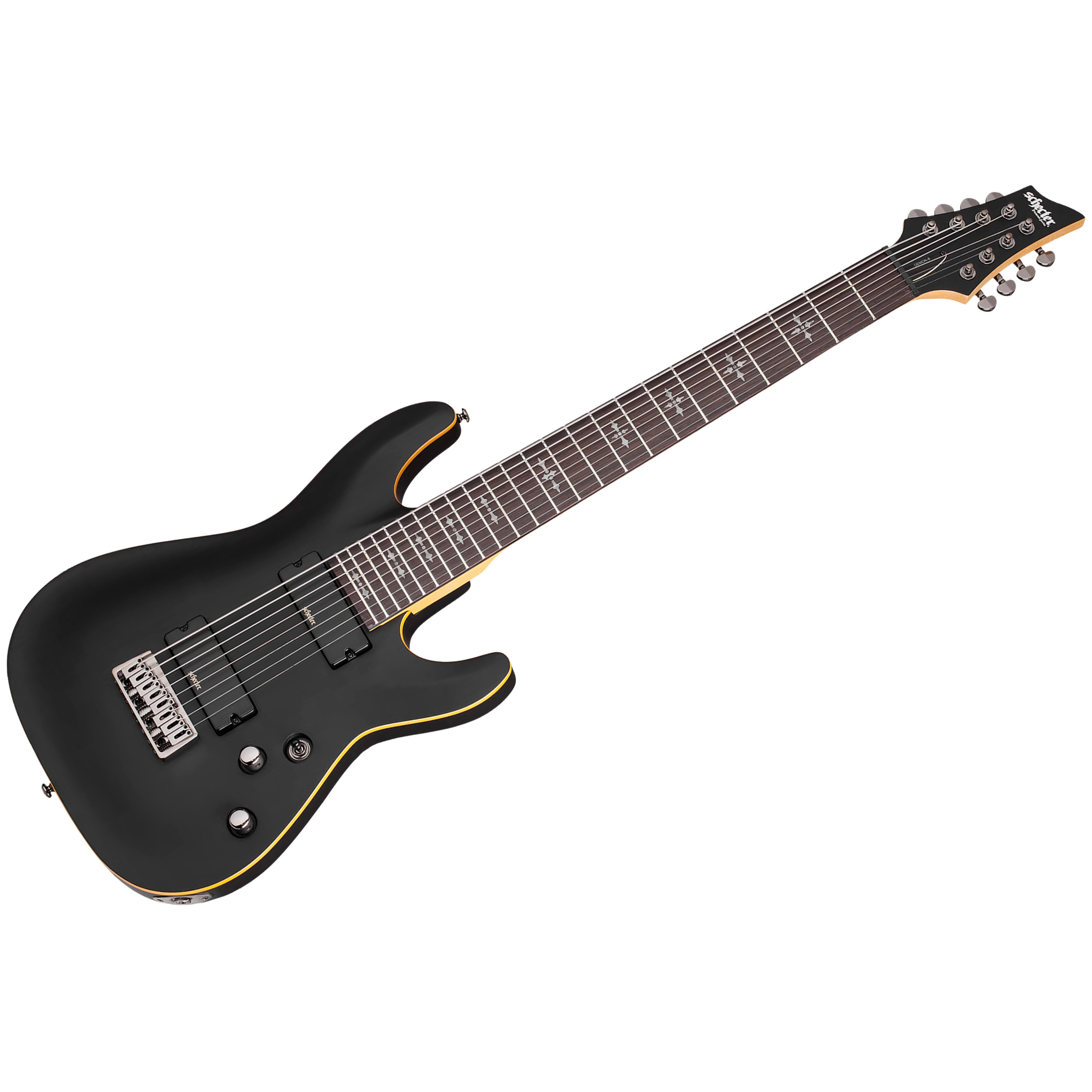 Schecter Demon 8 Aged Black Satin - Metal / Modern Guitar SonoVente.com ...