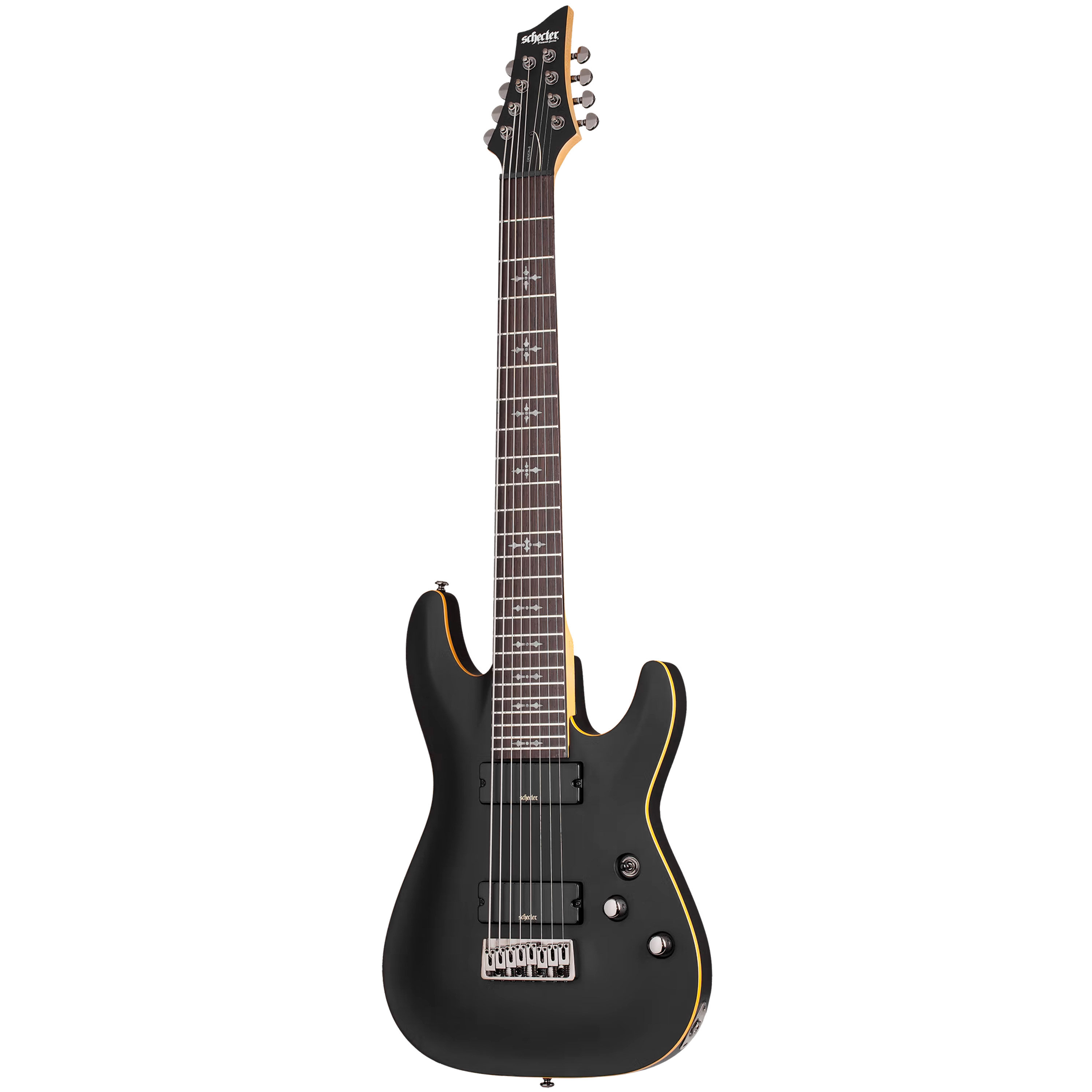 Schecter Demon 8 Aged Black Satin - Guitare métal / moderne SonoVente.com