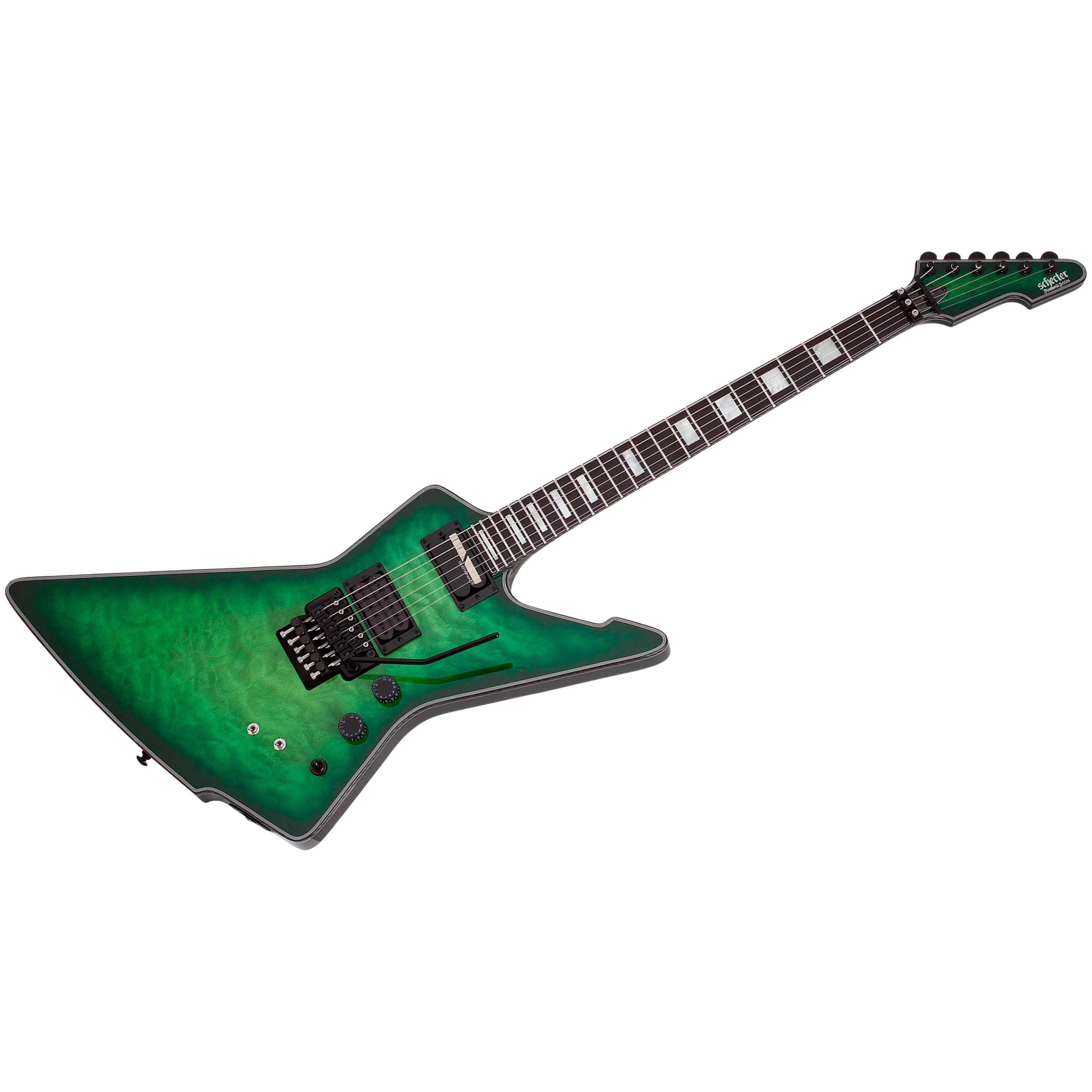 Schecter E-1 FR Special Edition Transparent Green Burst ...