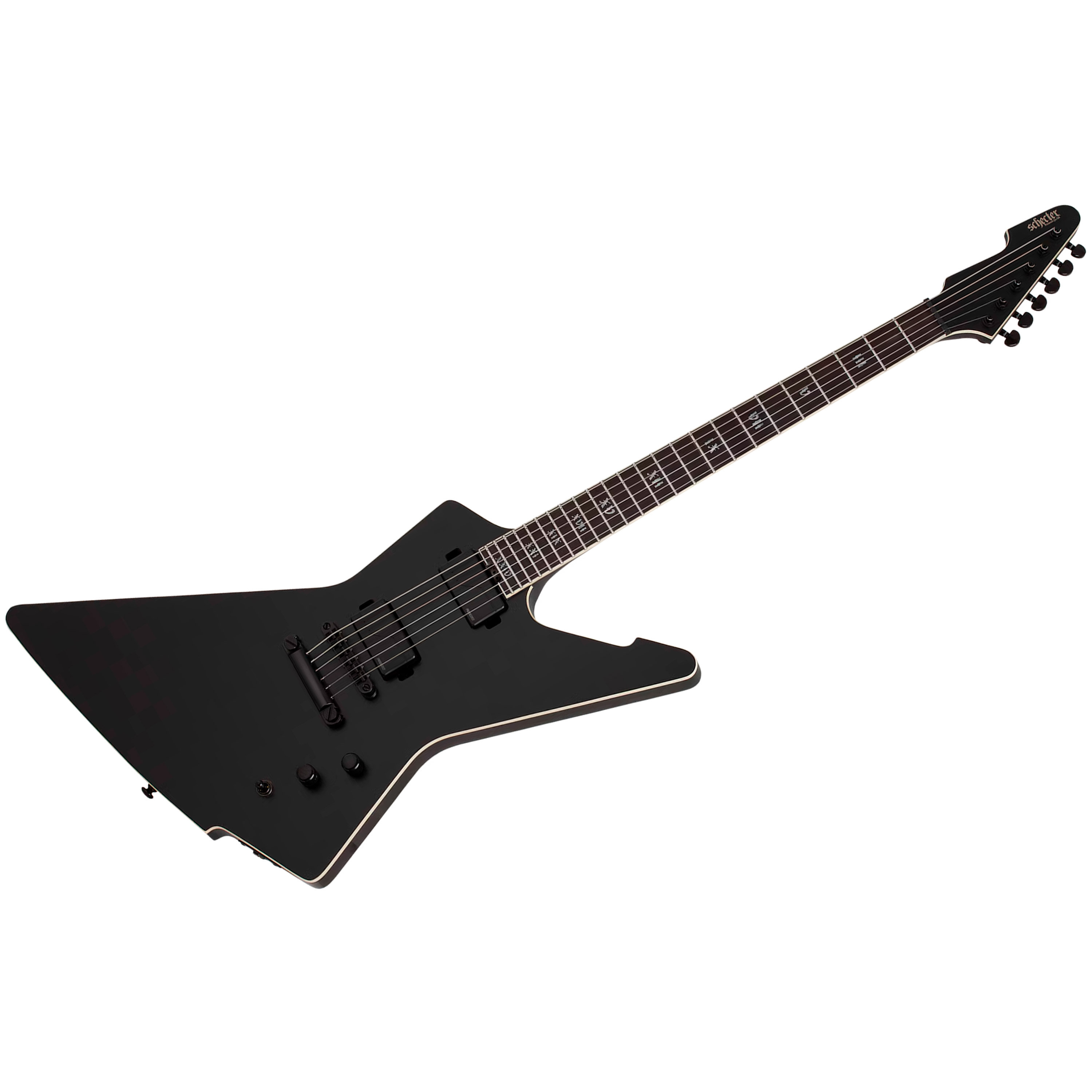 Schecter E-1 SLS Elite Evil Twin Satin Black - Guitare explorer ...