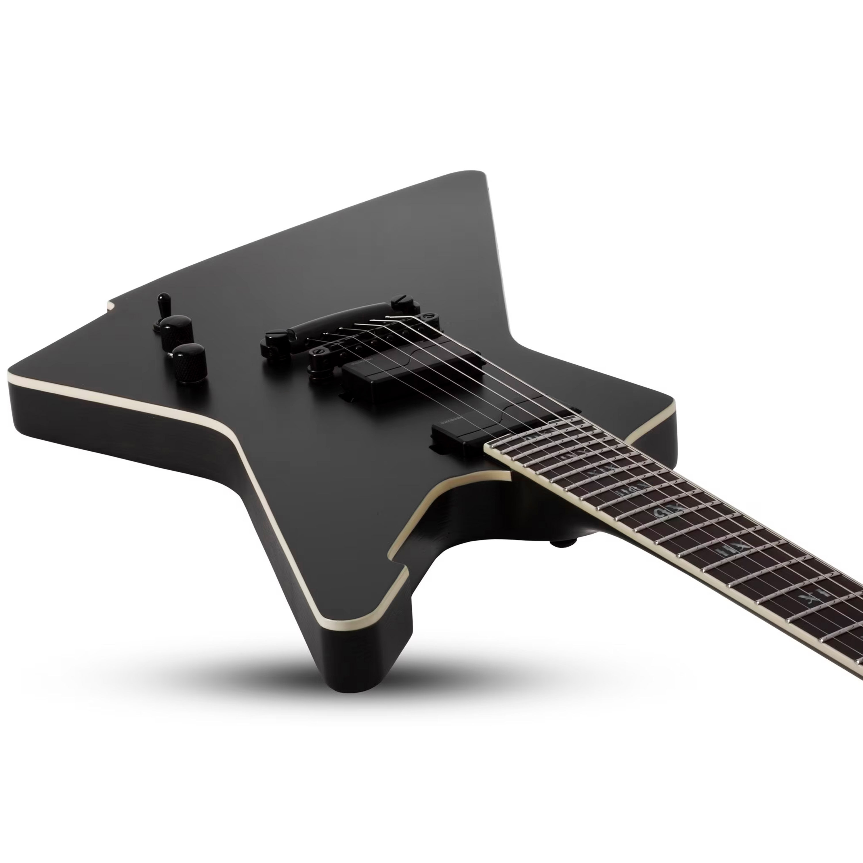 Schecter E-1 SLS Elite Evil Twin Satin Black - Guitare explorer ...