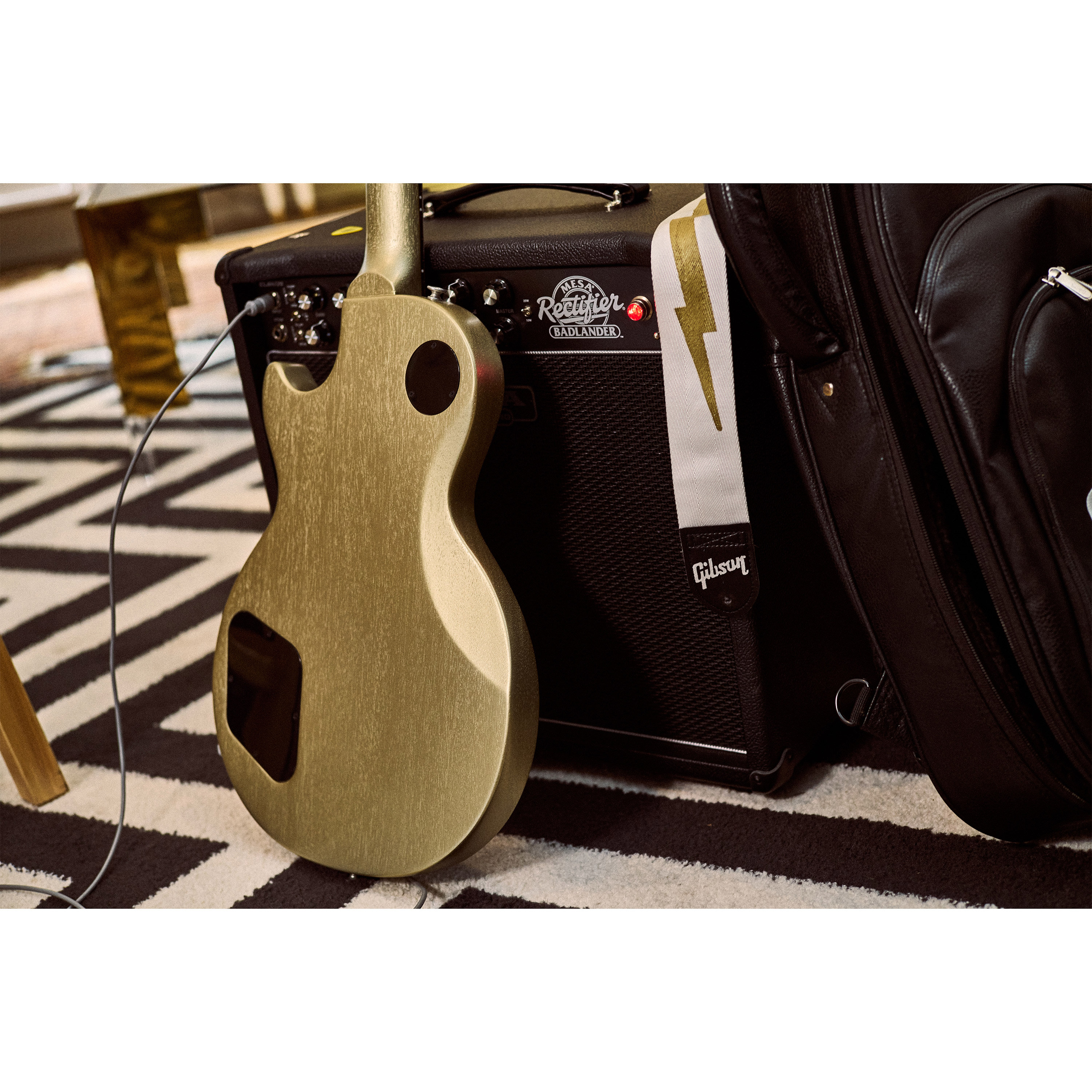 Gibson Les Paul Modern Lite Gold Mist Satin + Housse - Guitare forme LP ...
