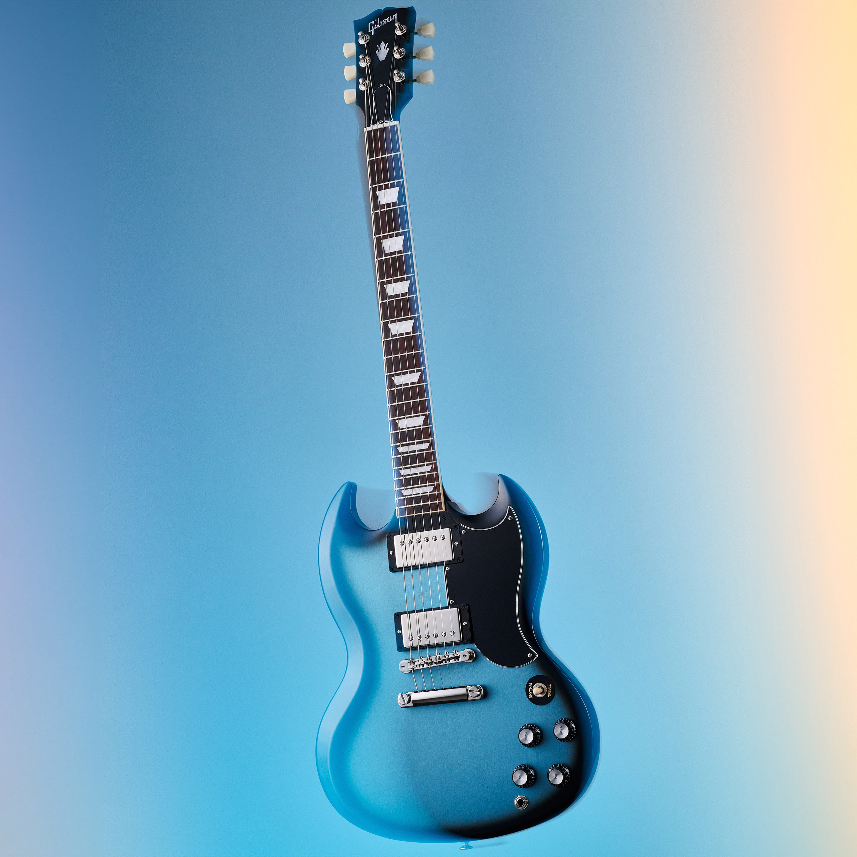 Gibson SG Standard 61 Custom Color Pelham Blue Burst + Etui - Guitare ...