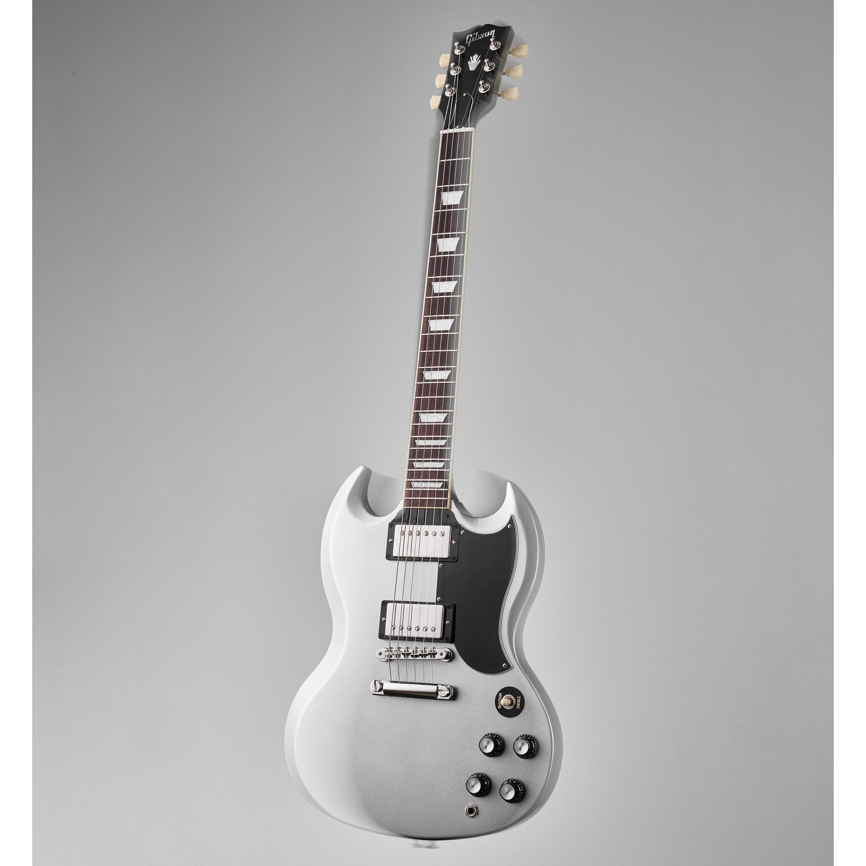 Gibson SG Standard 61 Custom Color Silver Mist + Etui - Guitare double ...