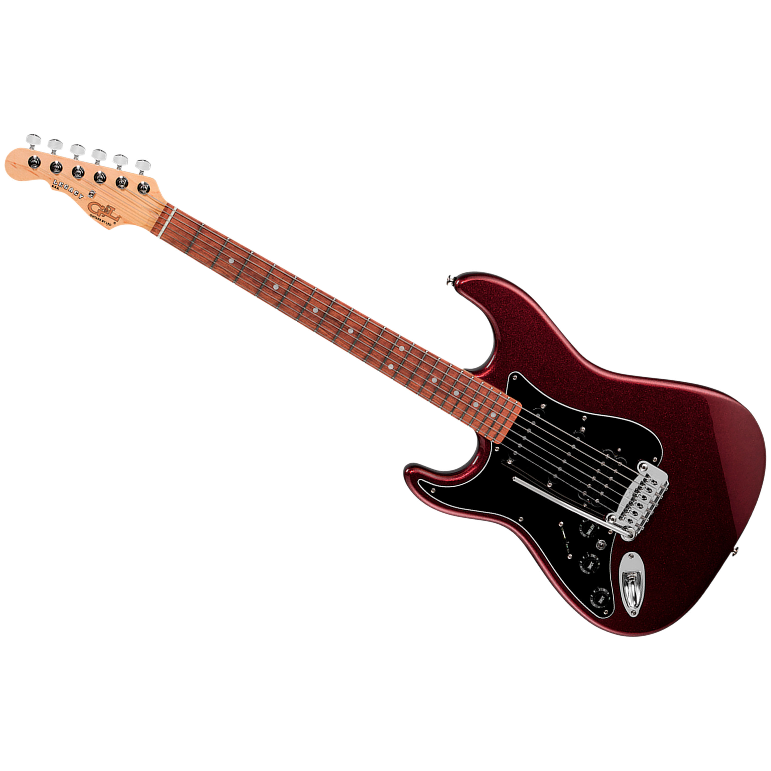G&L Fullerton Deluxe Legacy HB Ruby Red Gaucher - Guitare électrique ...