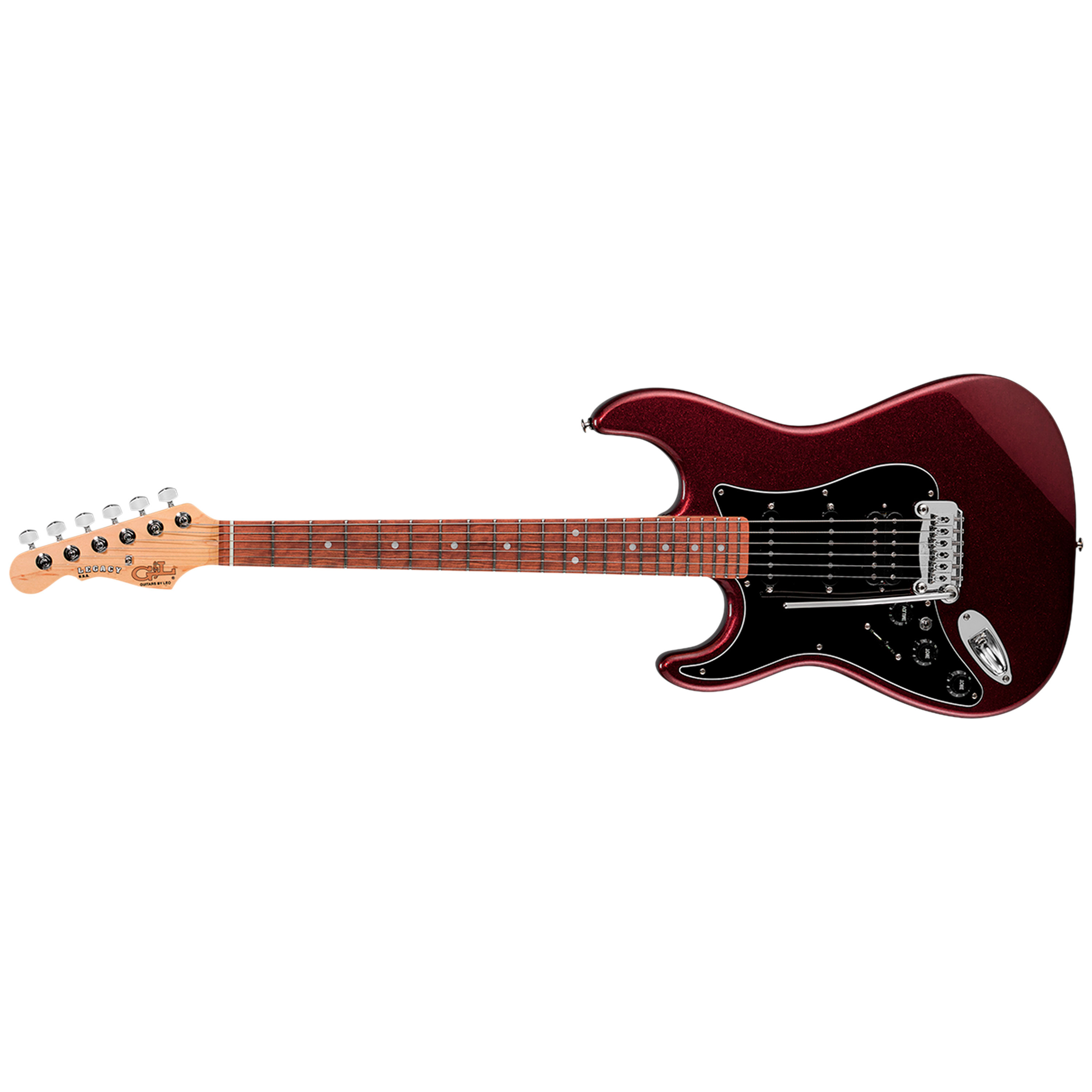 G&L Fullerton Deluxe Legacy HB Ruby Red Gaucher - Guitare électrique ...