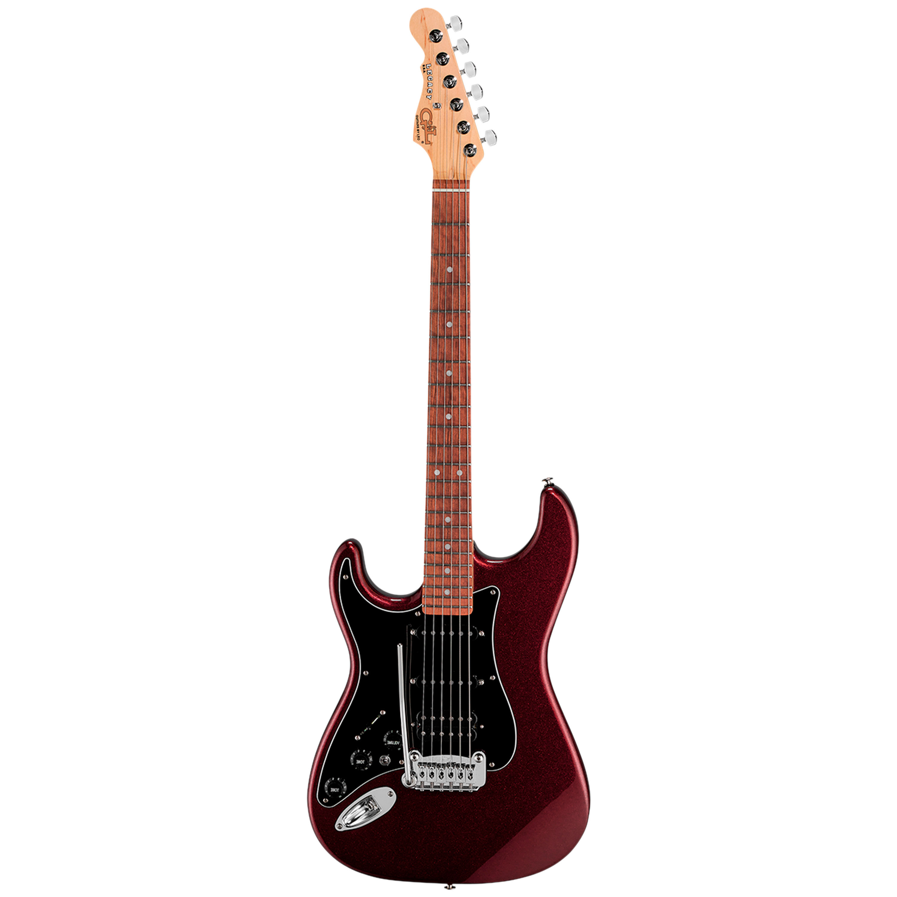 G&L Fullerton Deluxe Legacy HB Ruby Red Gaucher - Guitare électrique ...