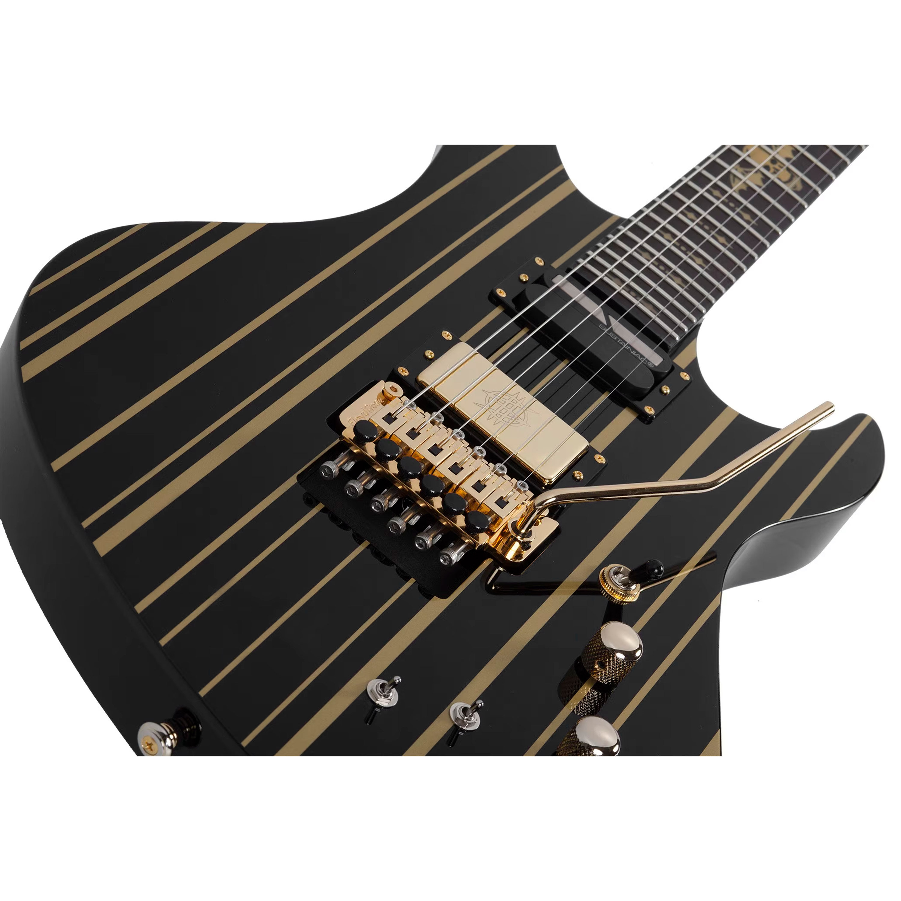 Schecter Synyster Gates Custom Floyd Sustainiac Black Gold - Guitare ...