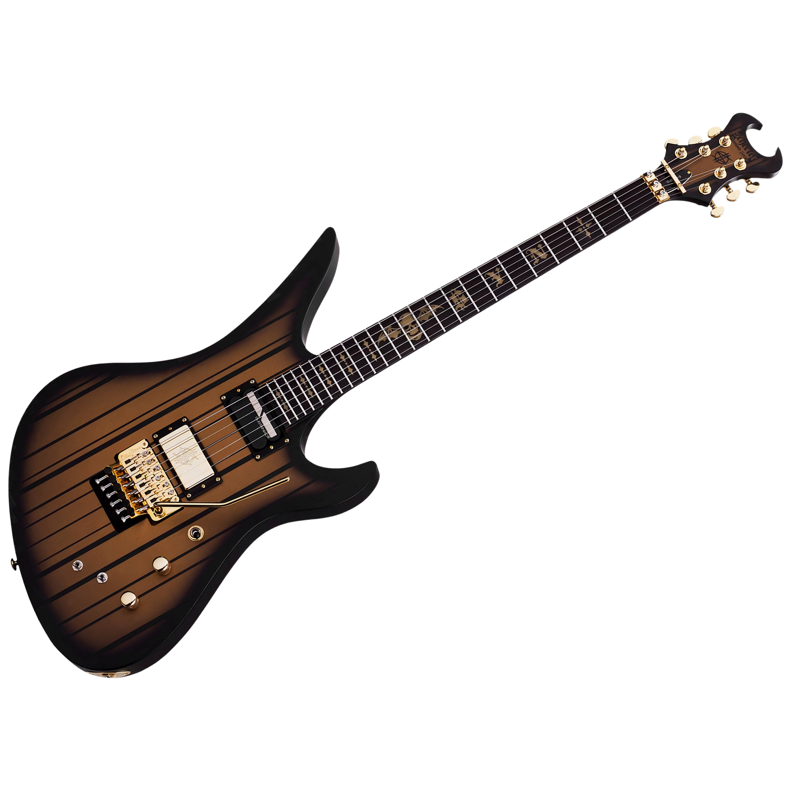 Schecter Synyster Gates Custom Floyd Sustainiac Satin Gold Burst ...