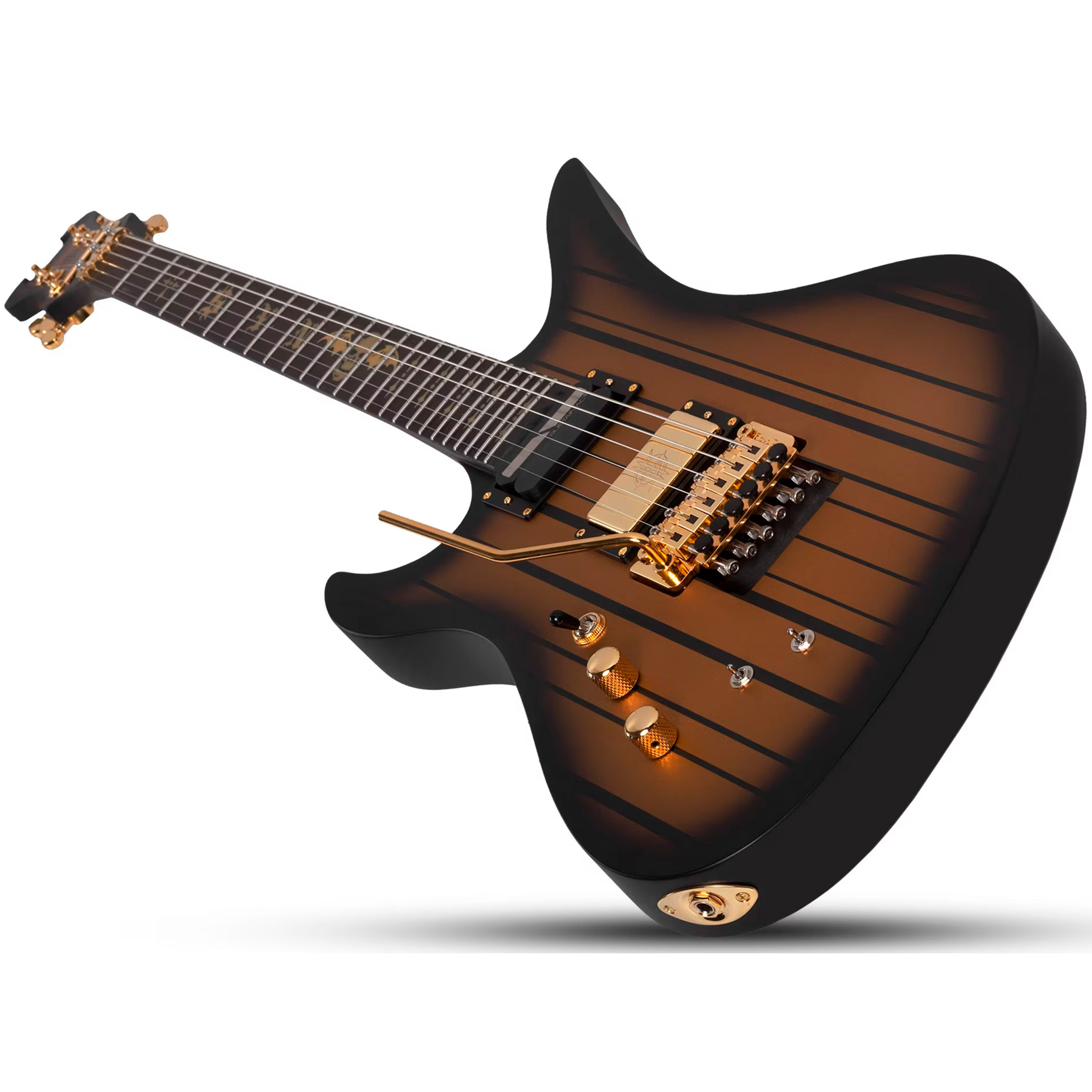 Schecter Synyster Gates Custom Floyd Sustainiac Satin Gold Burst LH ...