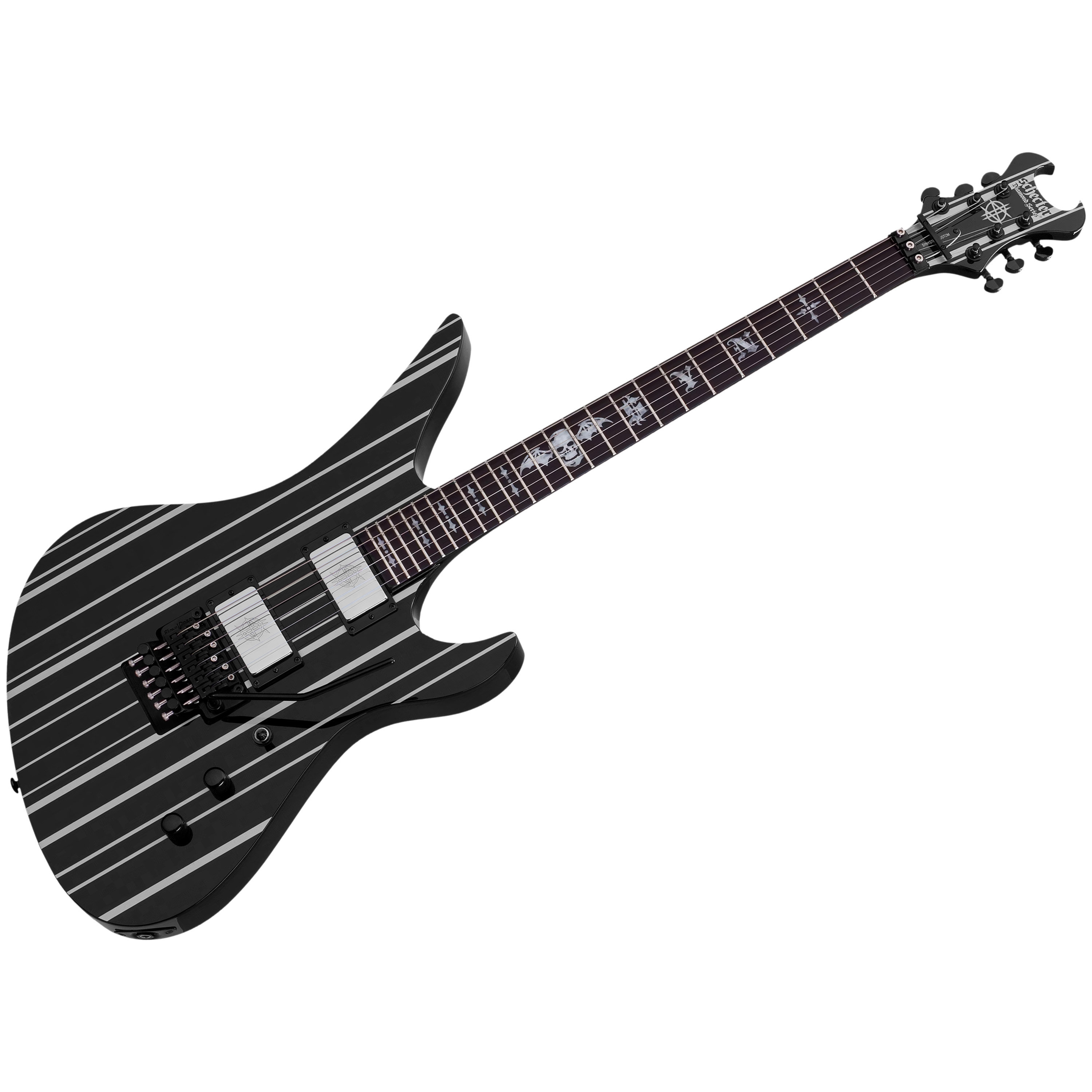 Schecter Synyster Gates Custom Floyd Black Silver - Guitare signature ...