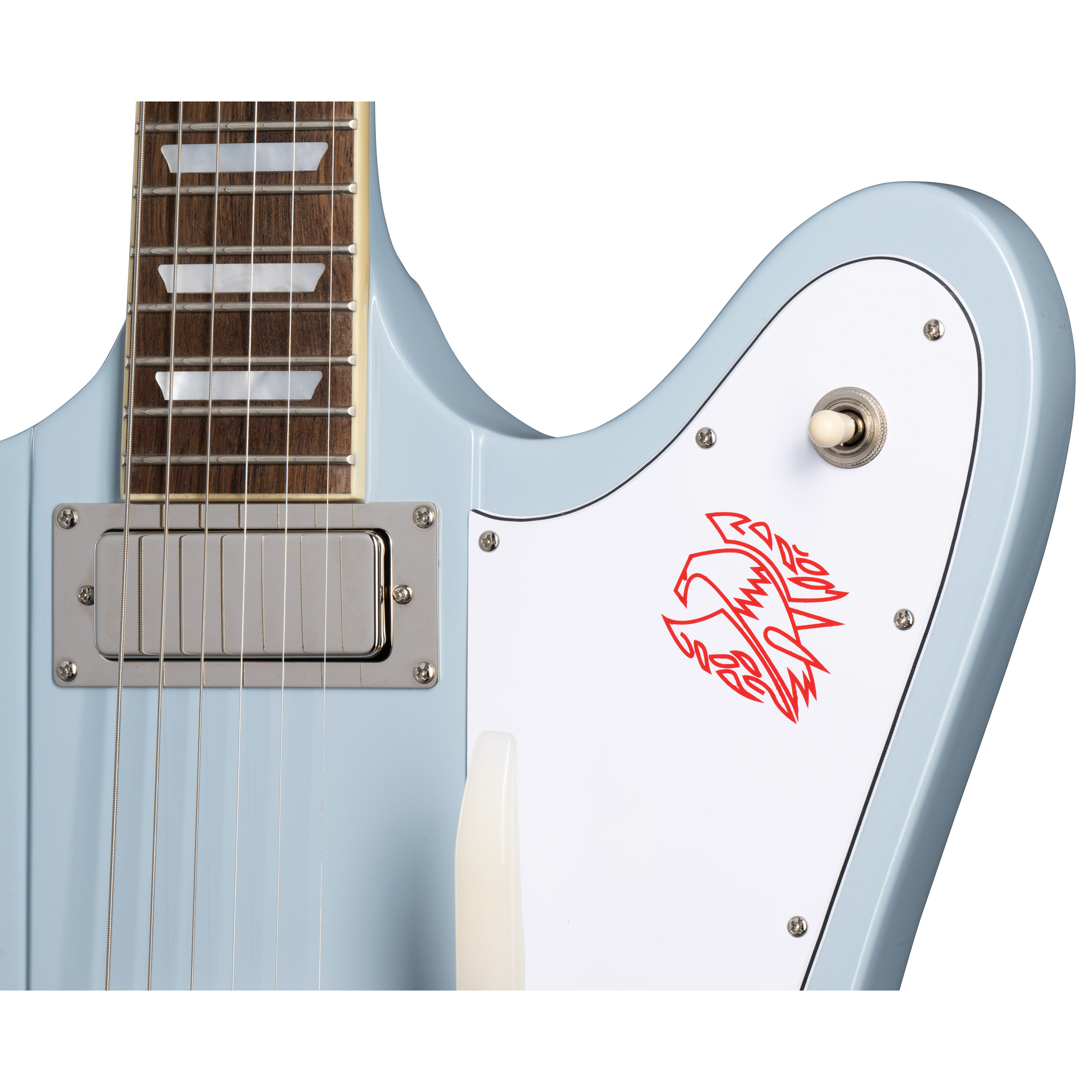 Epiphone 1963 Firebird V Frost Blue + Etui - Guitare firebird SonoVente.com