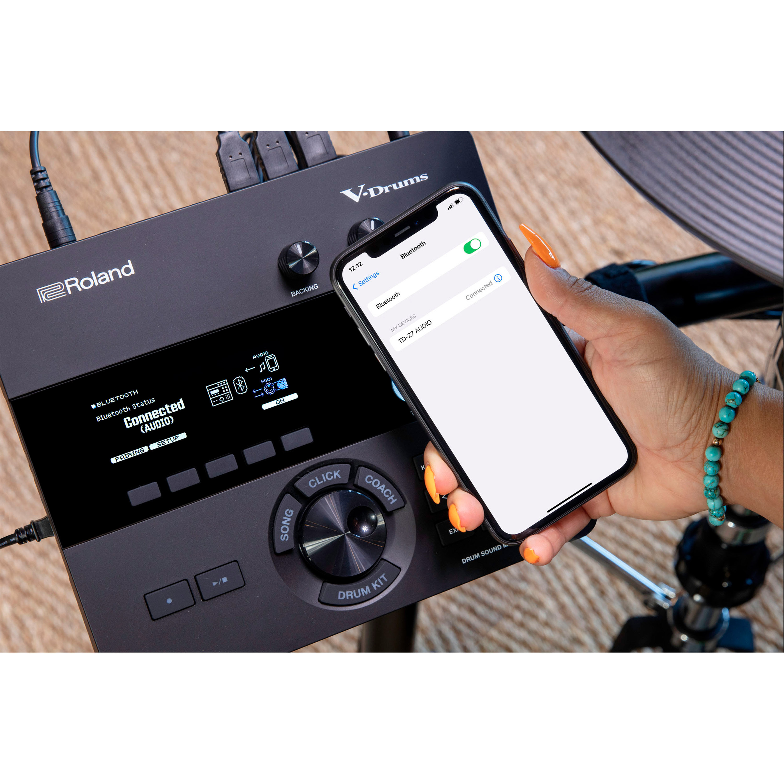 Roland TD27 KV2 + Pack Hardware Stagg - Batterie électronique SonoVente.com