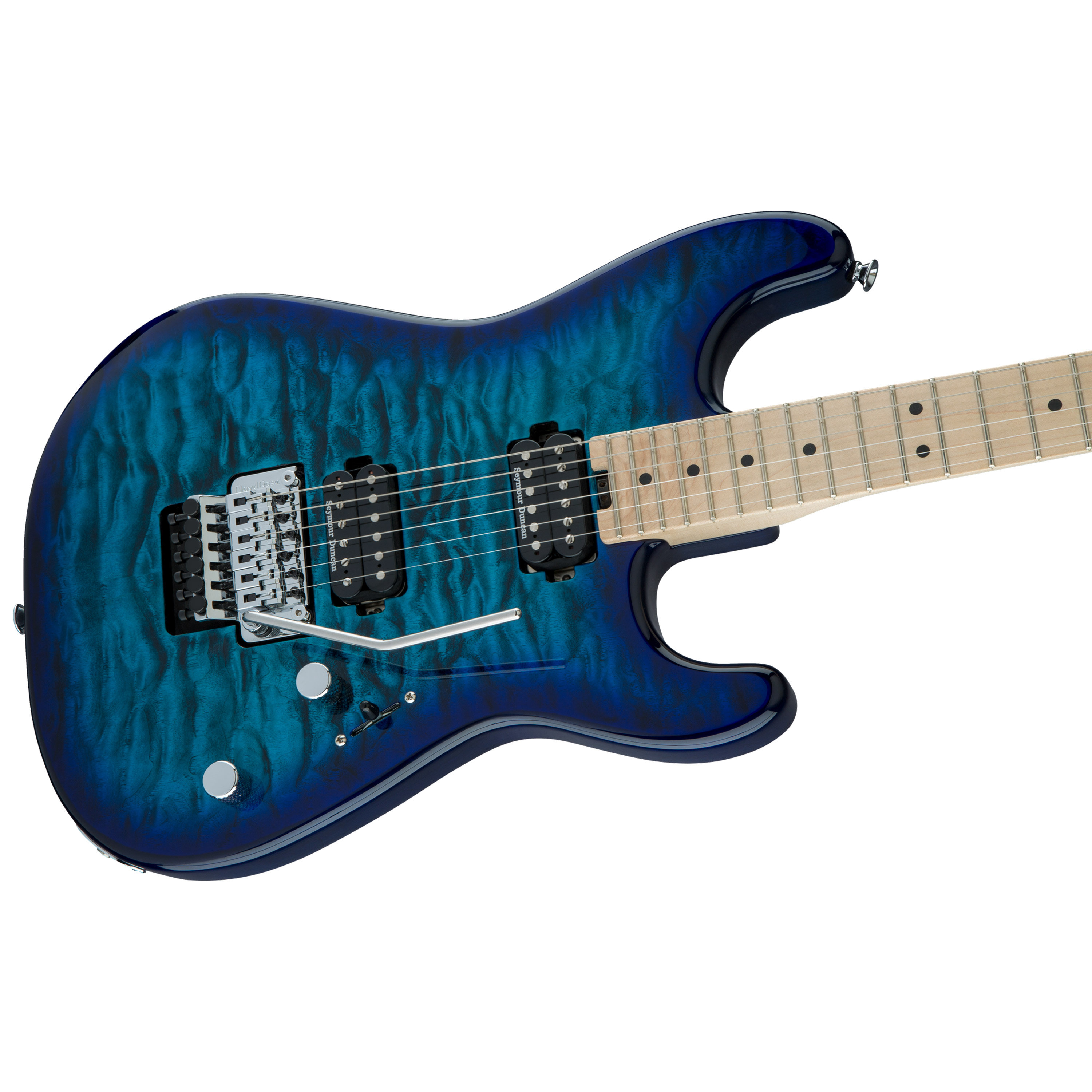 Charvel PRO-MOD San Dimas HH FR M QM Chlorine Blue - Guitare forme ST ...