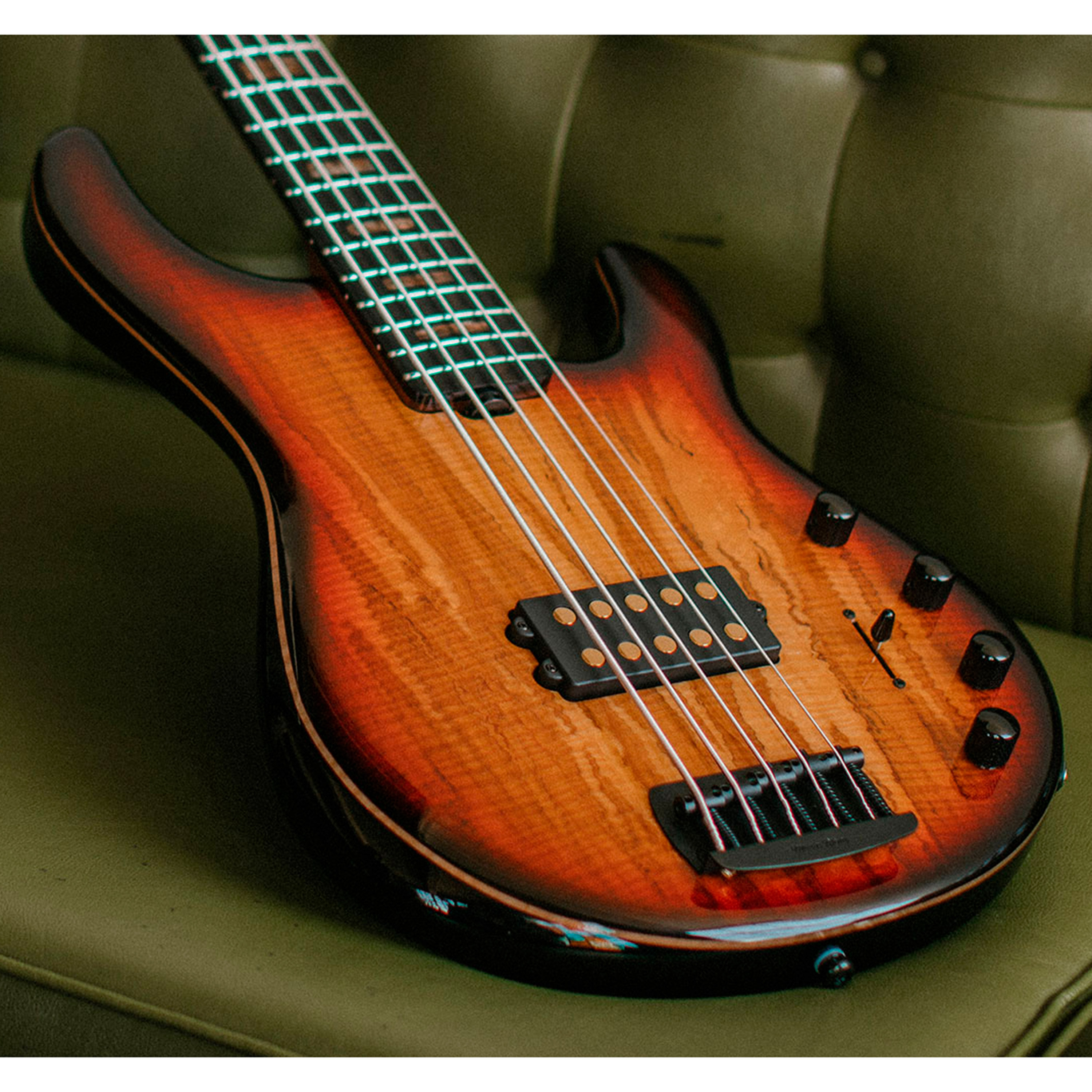 Sterling by Music Man StingRay RAY35 Spalted Maple Sunburst - Basse ...