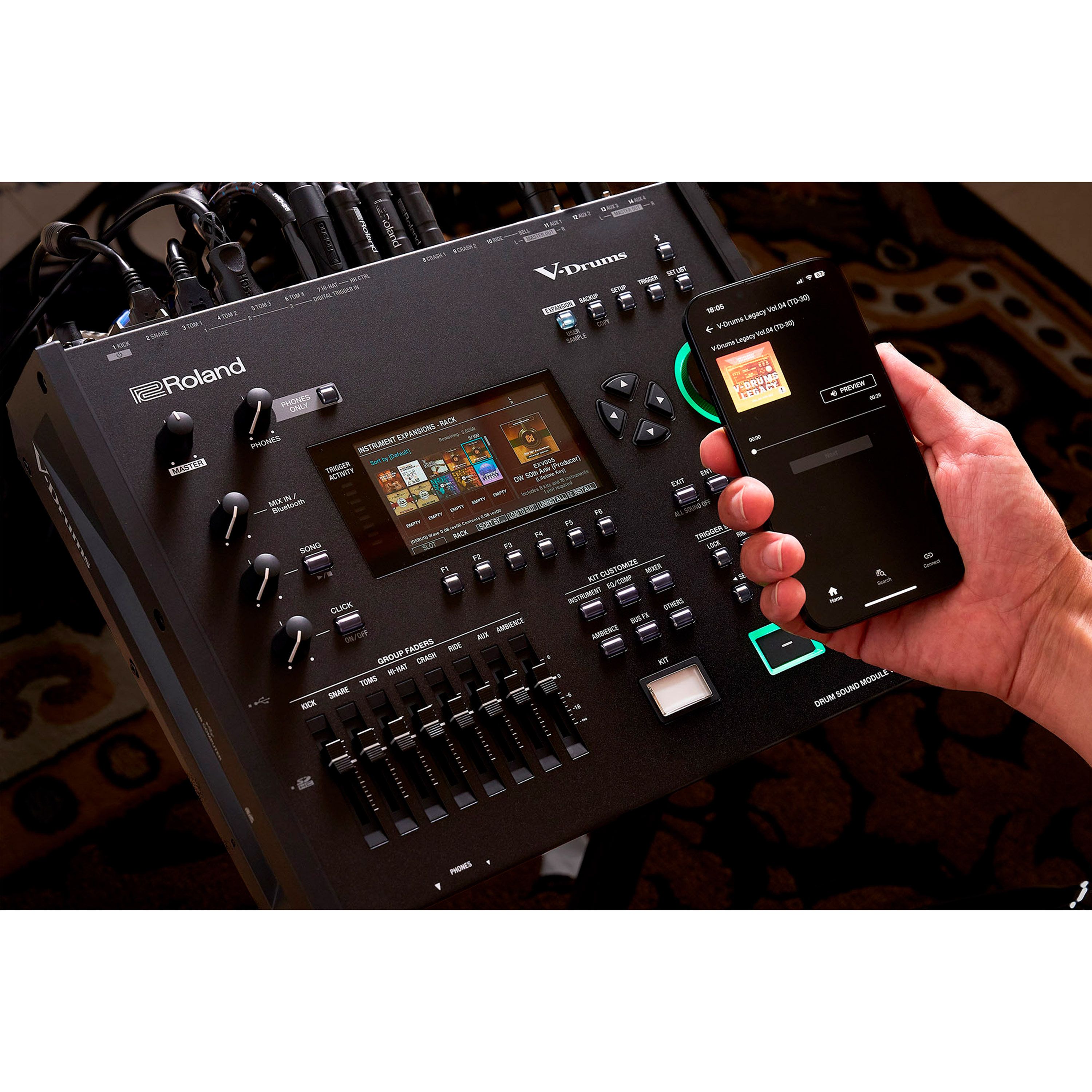 Roland V-Drums VAD 716-GE KIT Gloss Ebony - Batterie électronique ...