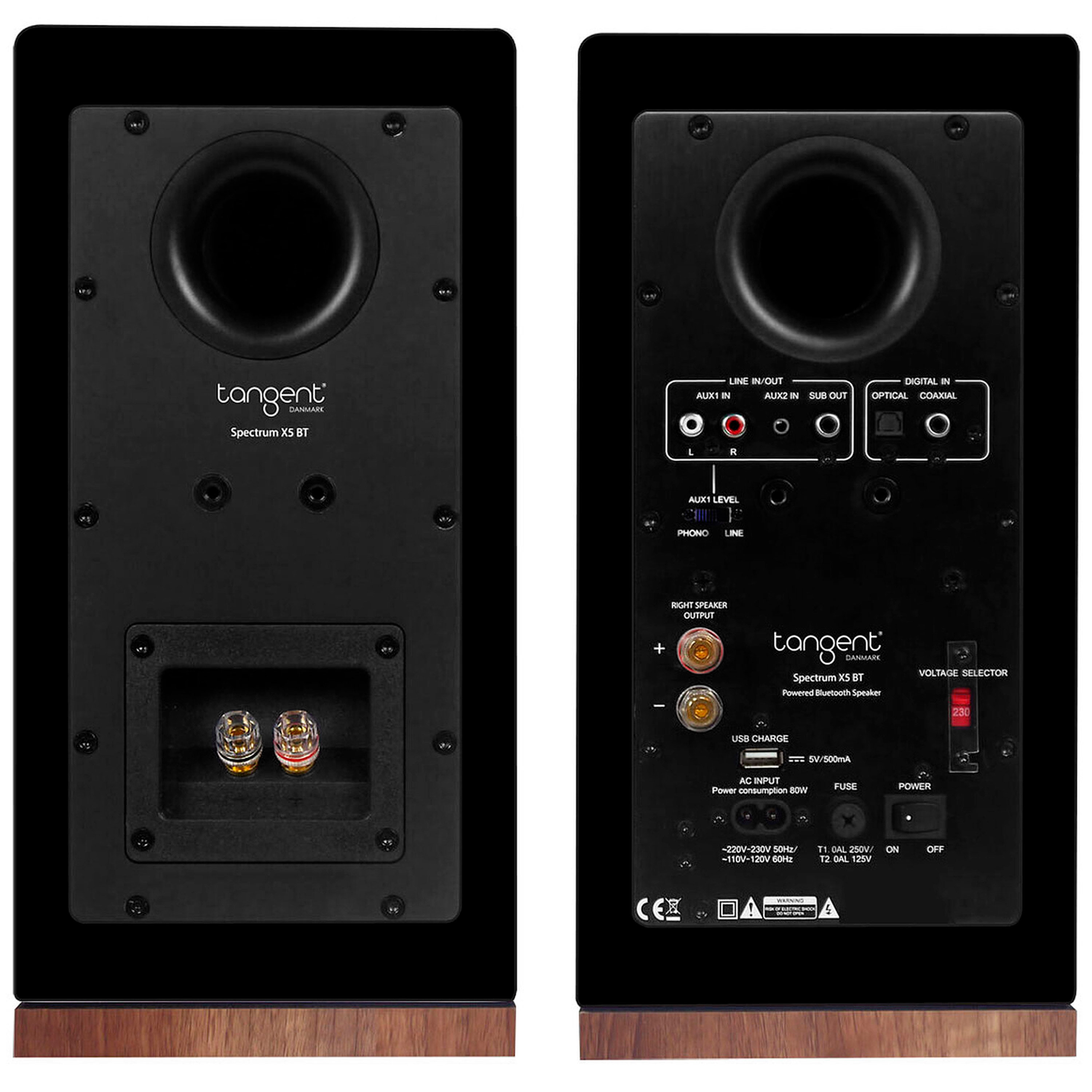 Tangent Spectrum X5 Black BT Phono (la paire) - Enceintes connectées ...