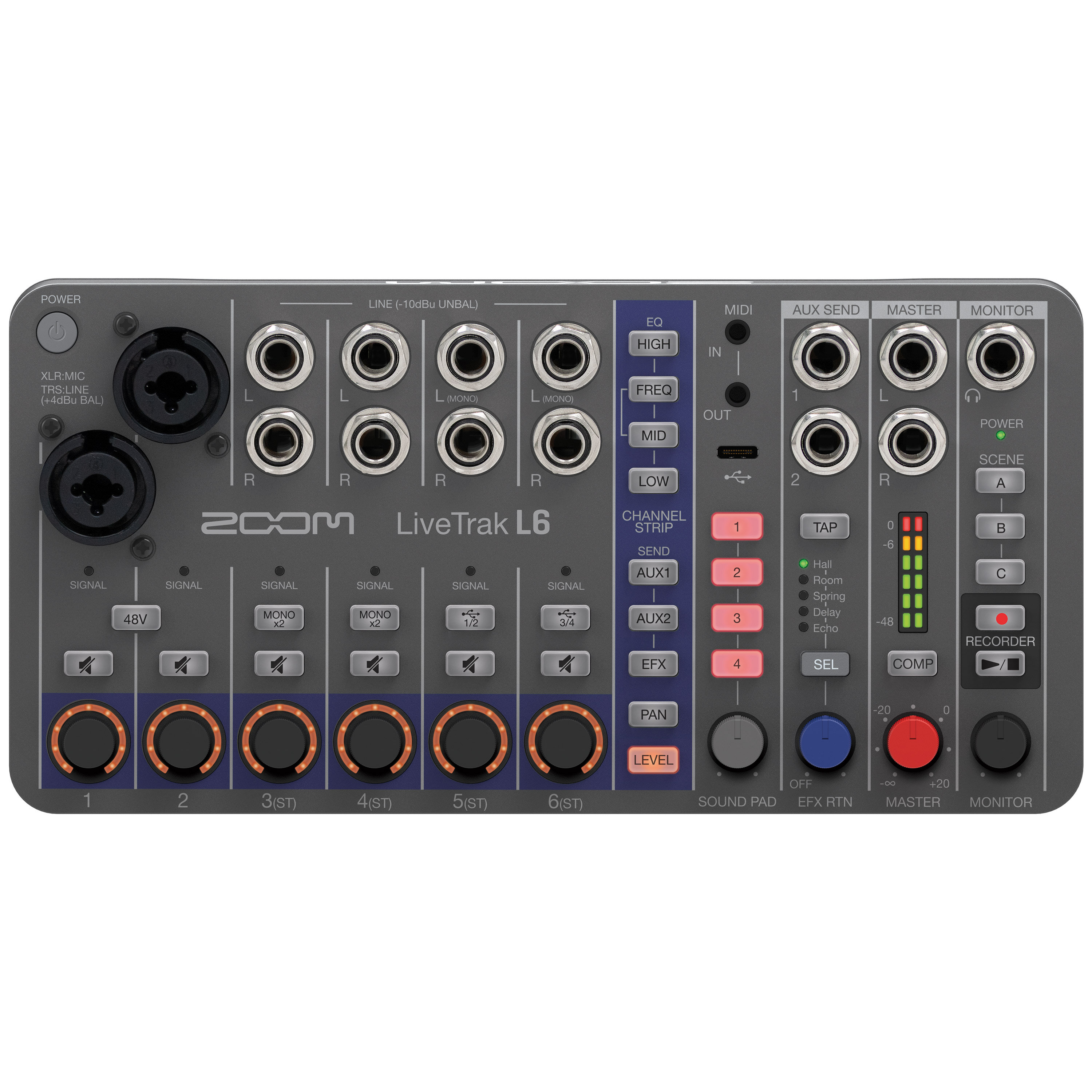 Zoom Livetrak L6 - Console de mixage numérique SonoVente.com