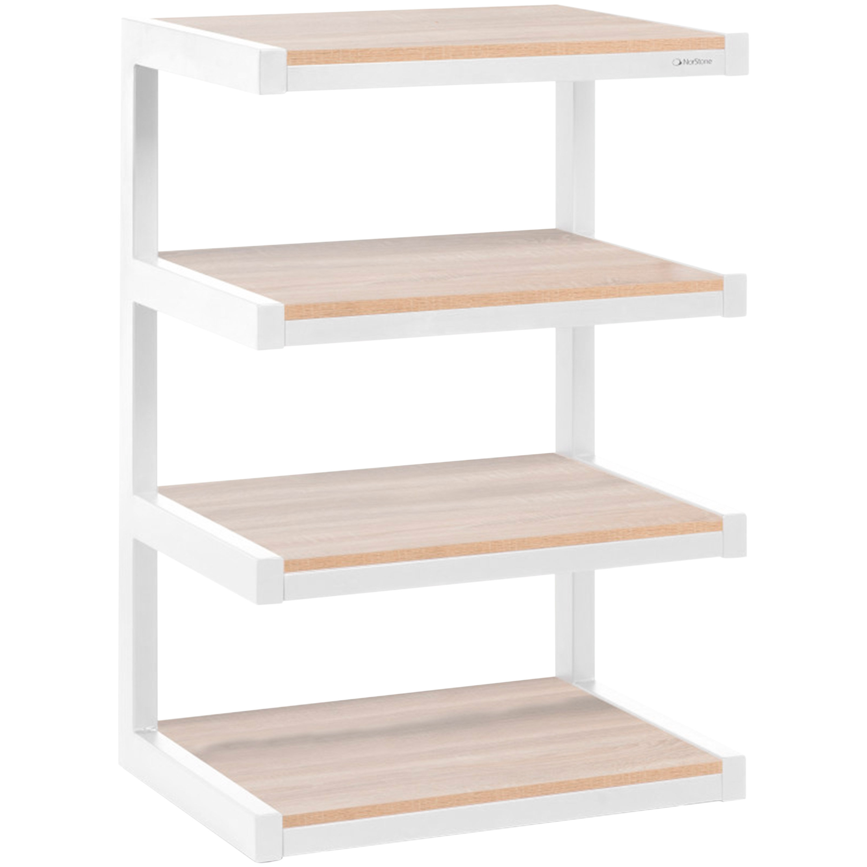 NorStone Esse HIFI Blanc/Chêne - Meubles & supports HiFi SonoVente.com