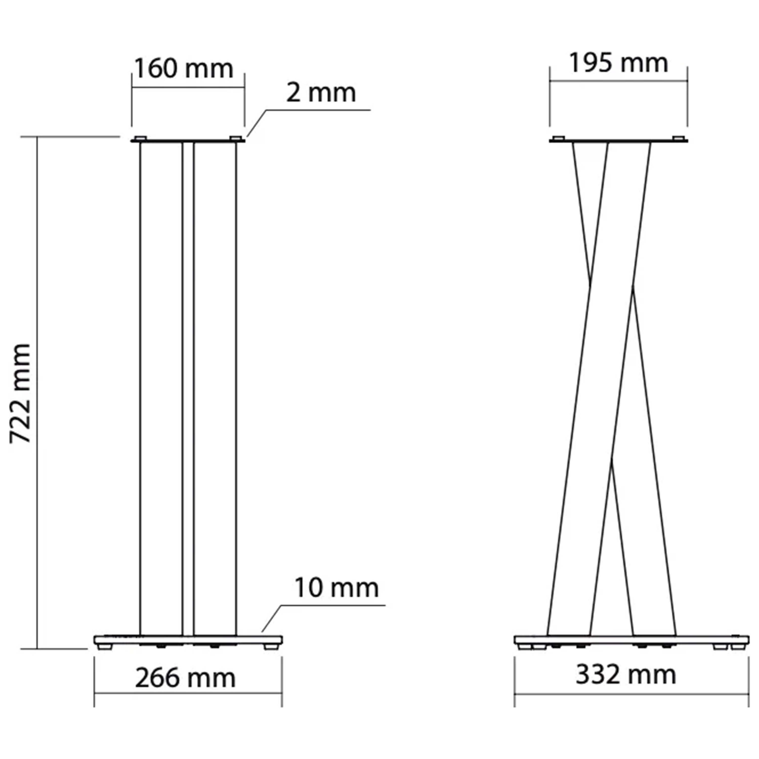 NorStone Walk Speaker Stand Noir (la paire) - Meubles & supports Hi-Fi ...