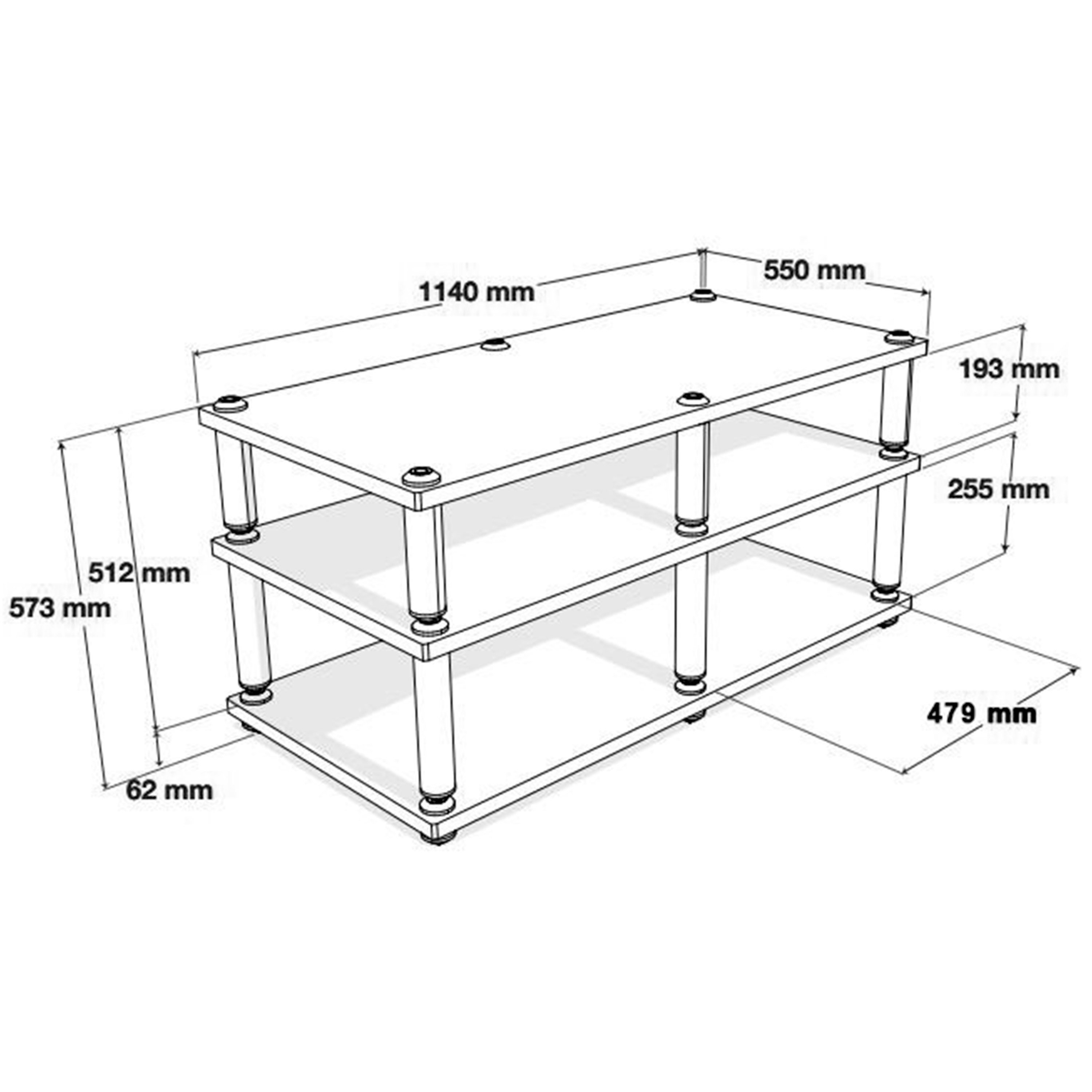 NorStone Stabbl AV Noir - Meubles & supports HiFi SonoVente.com