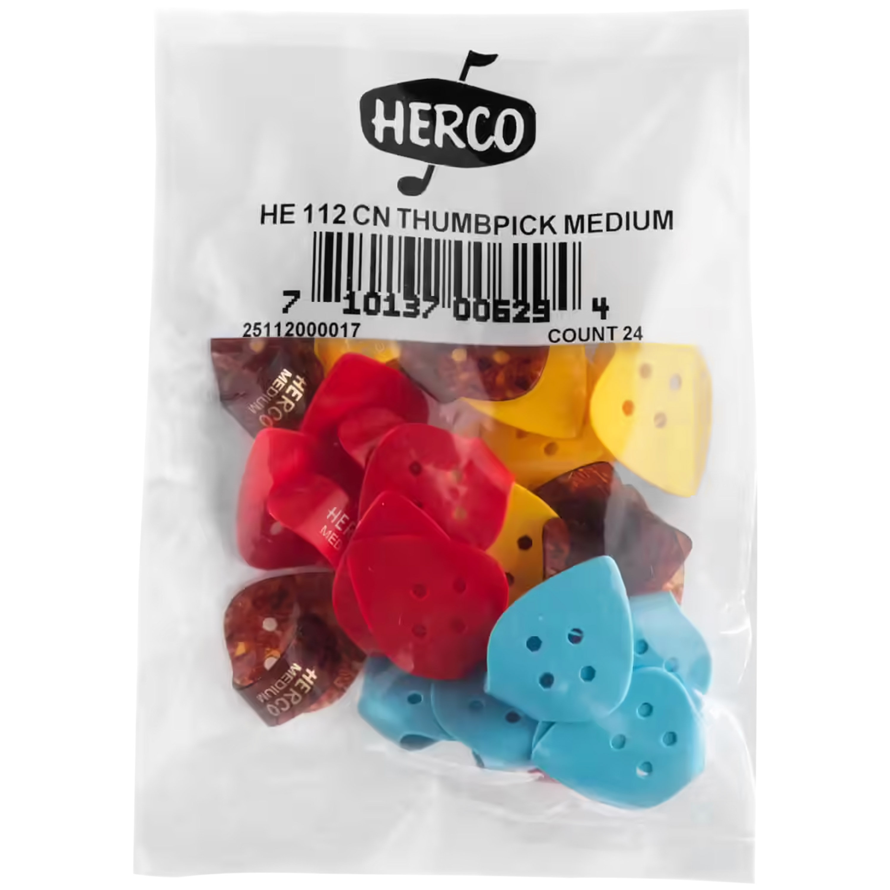 Herco HE112 Medium Thumbpicks Sachet de 24 - Médiators SonoVente.com