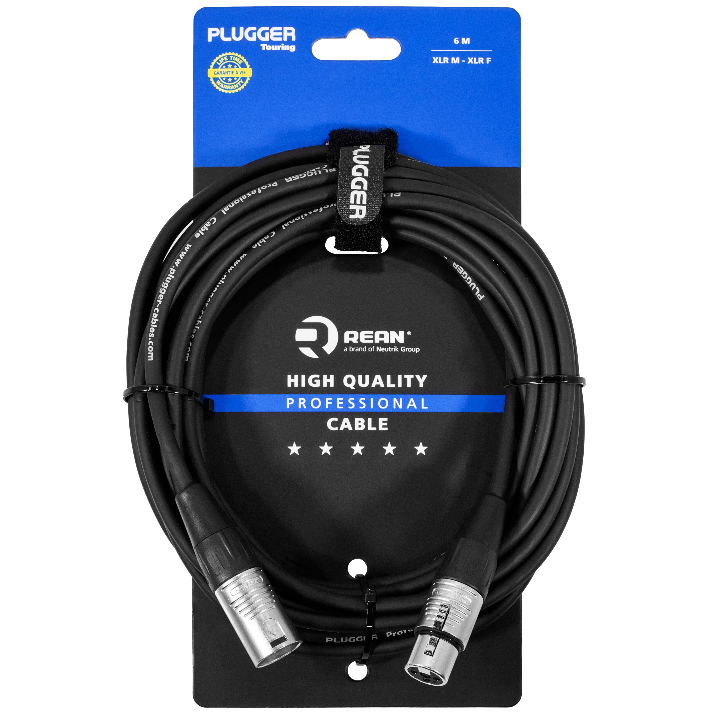 Plugger Câble XLR femelle 3b - XLR mâle 3b 6m Touring - Câble micro ...