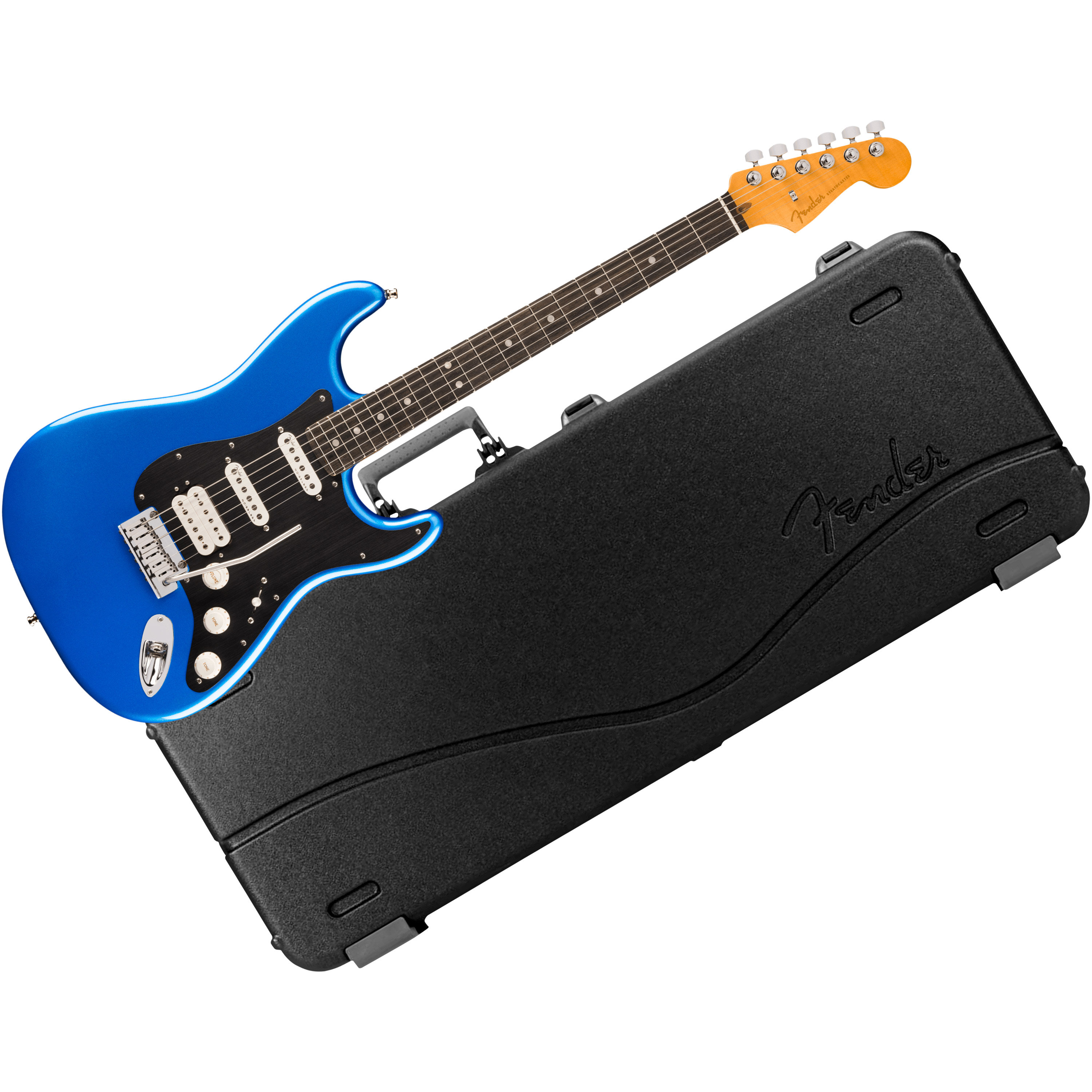 Fender American Ultra II Stratocaster HSS EB Noble Blue + Etui ...